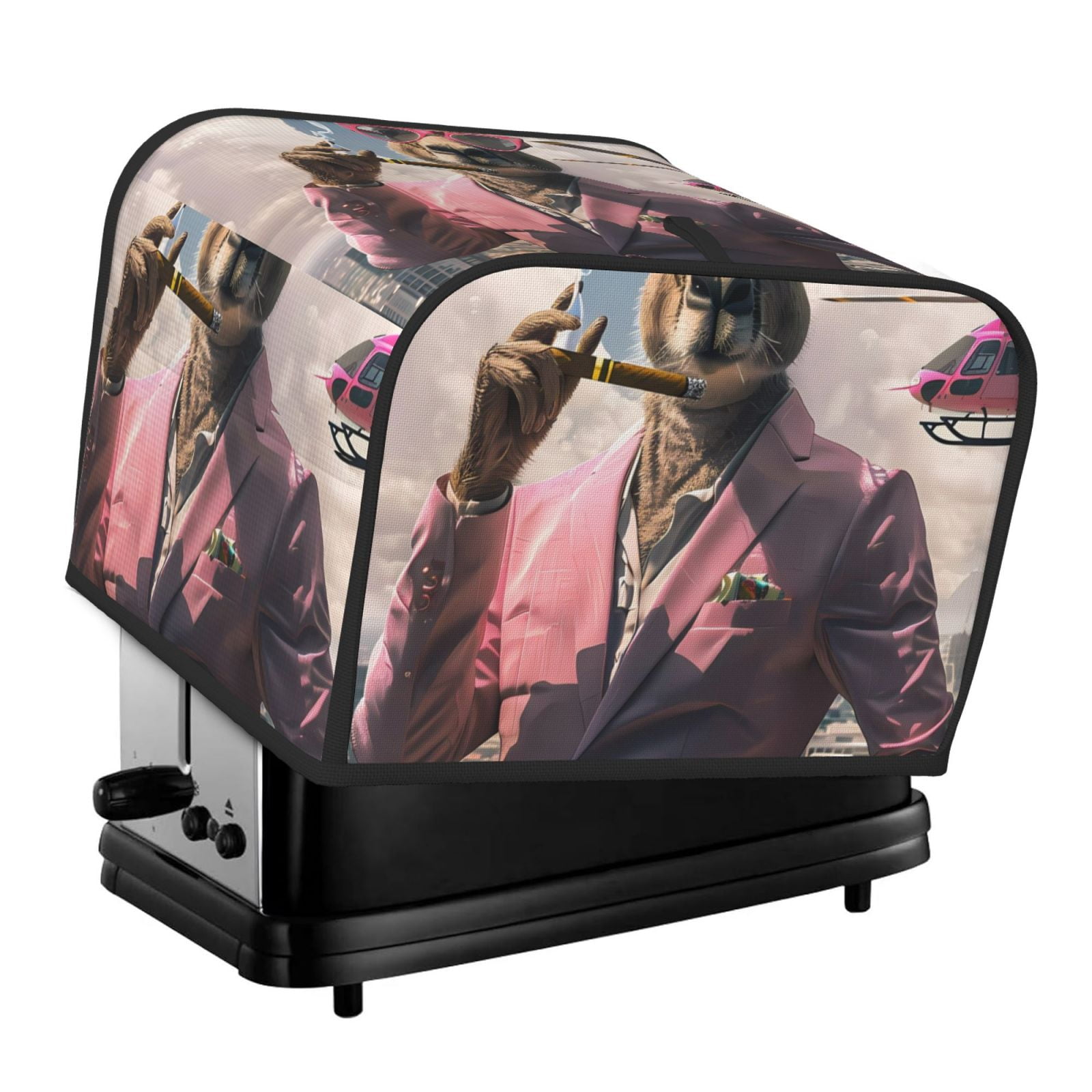 Haiem Stylish Kangaroo In Suit Print Toaster Covers 4 Slice Wide Slot ...