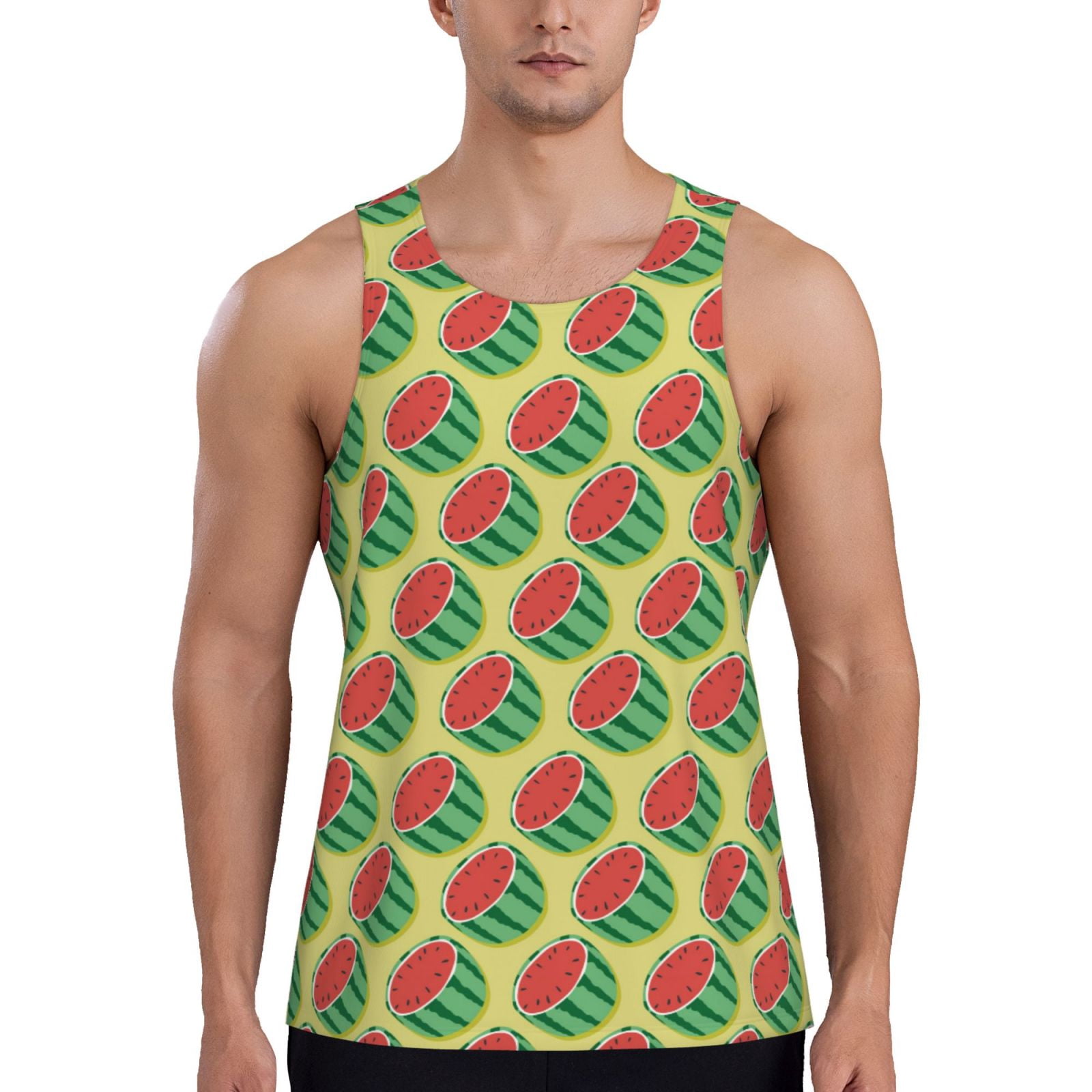 Haiem Summer Watermelon Men Workout Tank Top Gym Bodybuilding ...