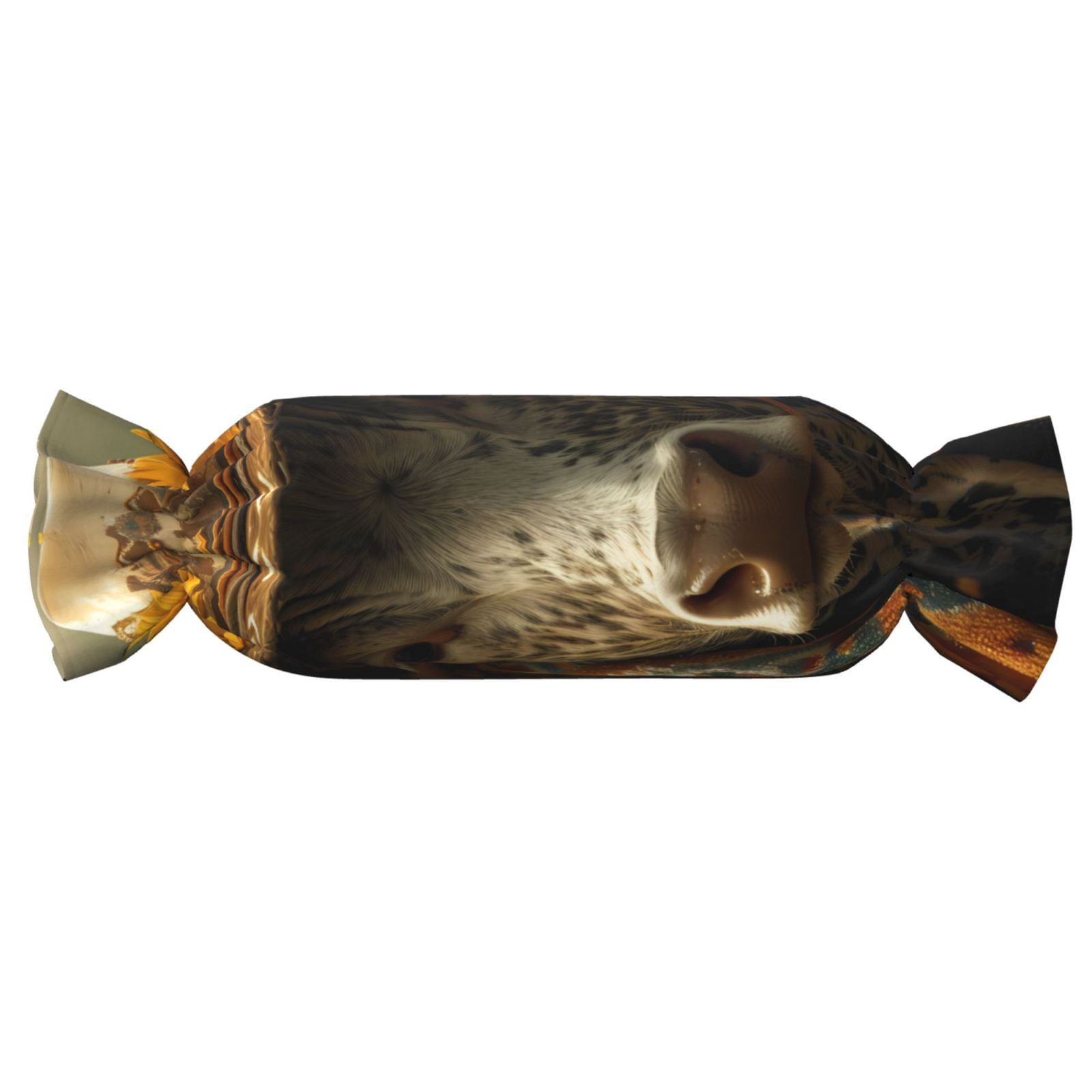 Haiem Sunflower Cowboy Hat Cow for Round Cervical Roll Cylinder Bolster ...