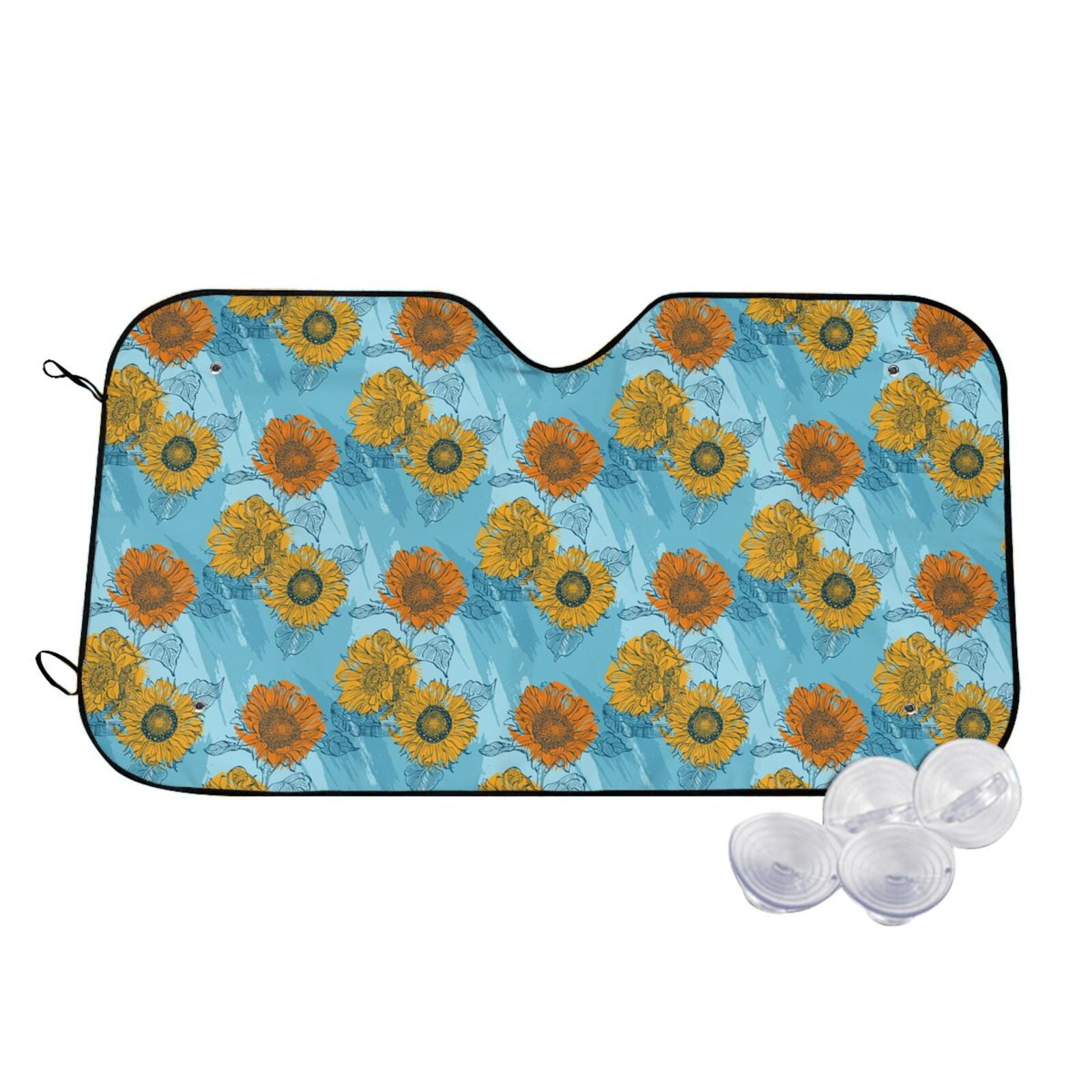 Haiem Sunflowers Car Windshield Sun Shade - Blocks UV Rays Sun Visor ...