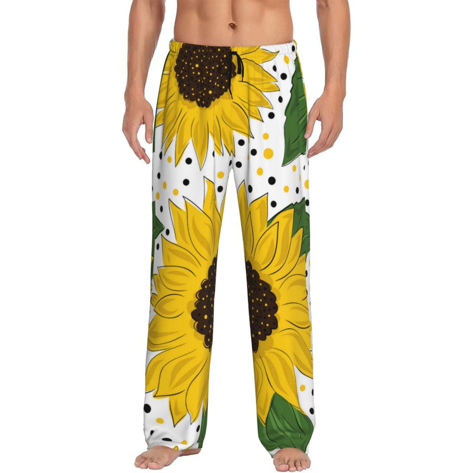 Haiem Sunflowers Men's Pajama Pants Ultra Lightweight Pjs Bottoms ...