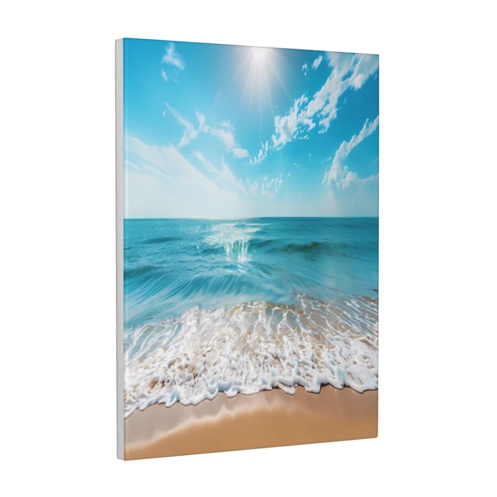Haiem Sunny Ocean Waves Print 30x40in Canvas Decorative Picture ...