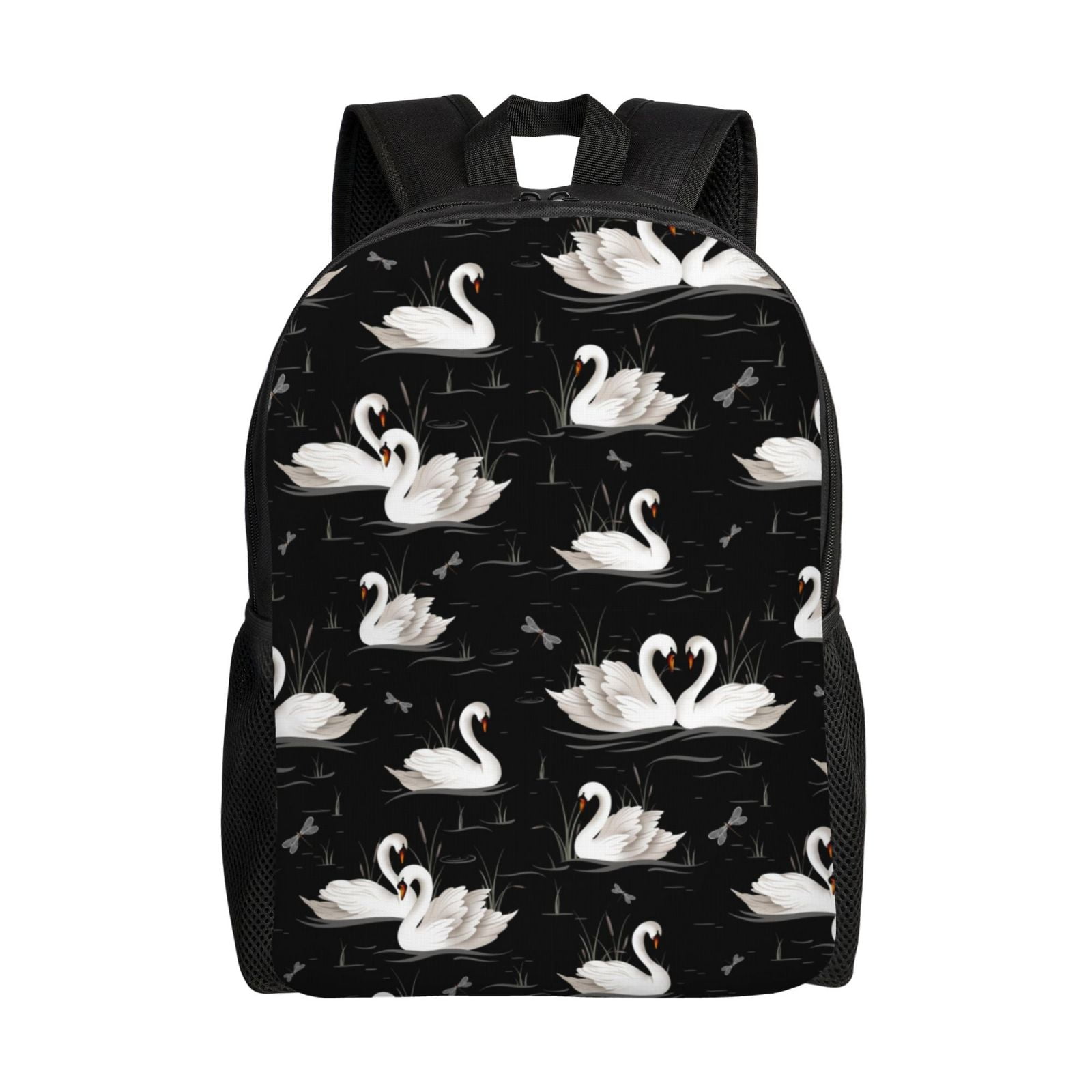 Haiem Swan And Dragonflies Backpack - Stylish and Durable 15-inch ...