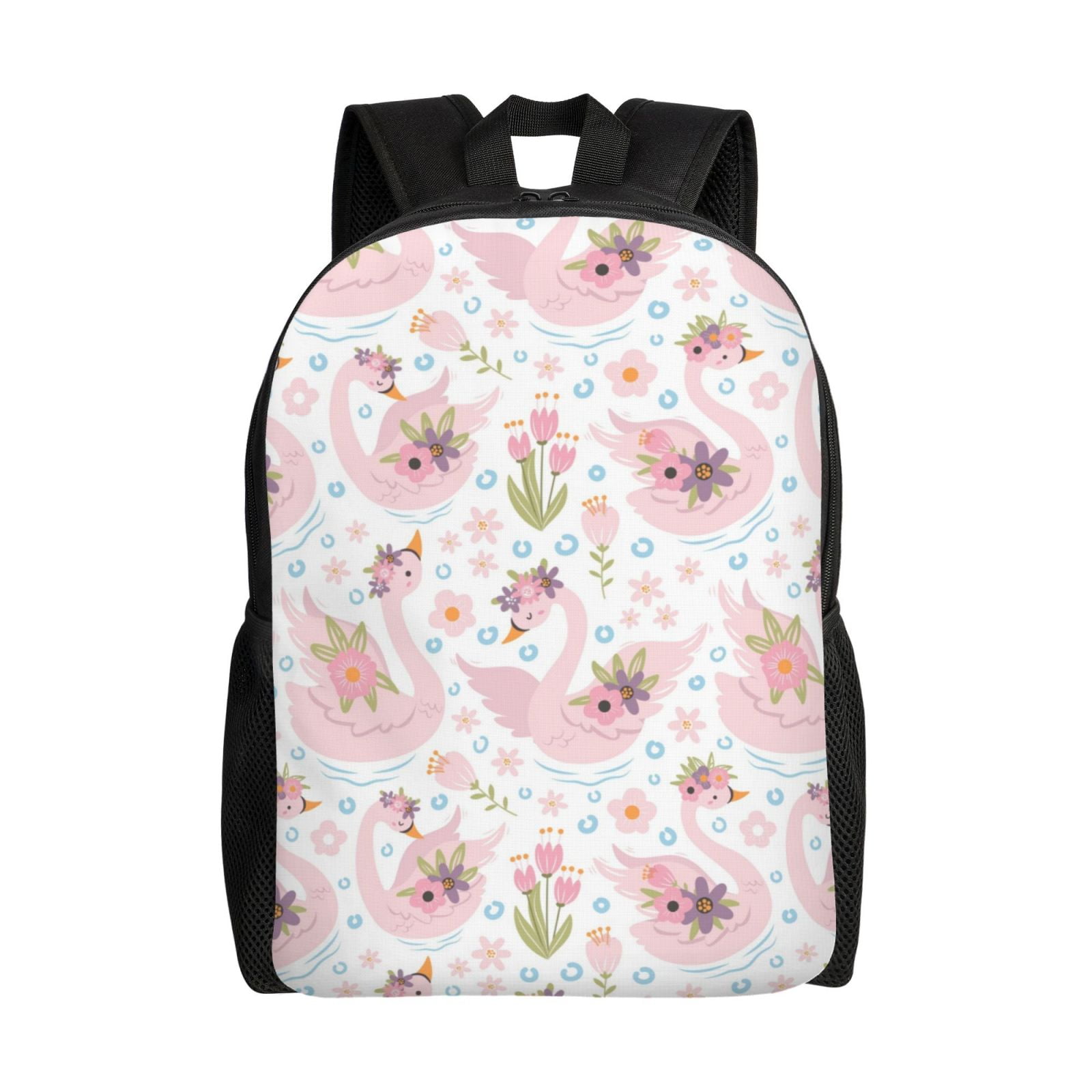 Haiem Swan And Flowers Backpack - Stylish and Durable 15-inch Laptop ...