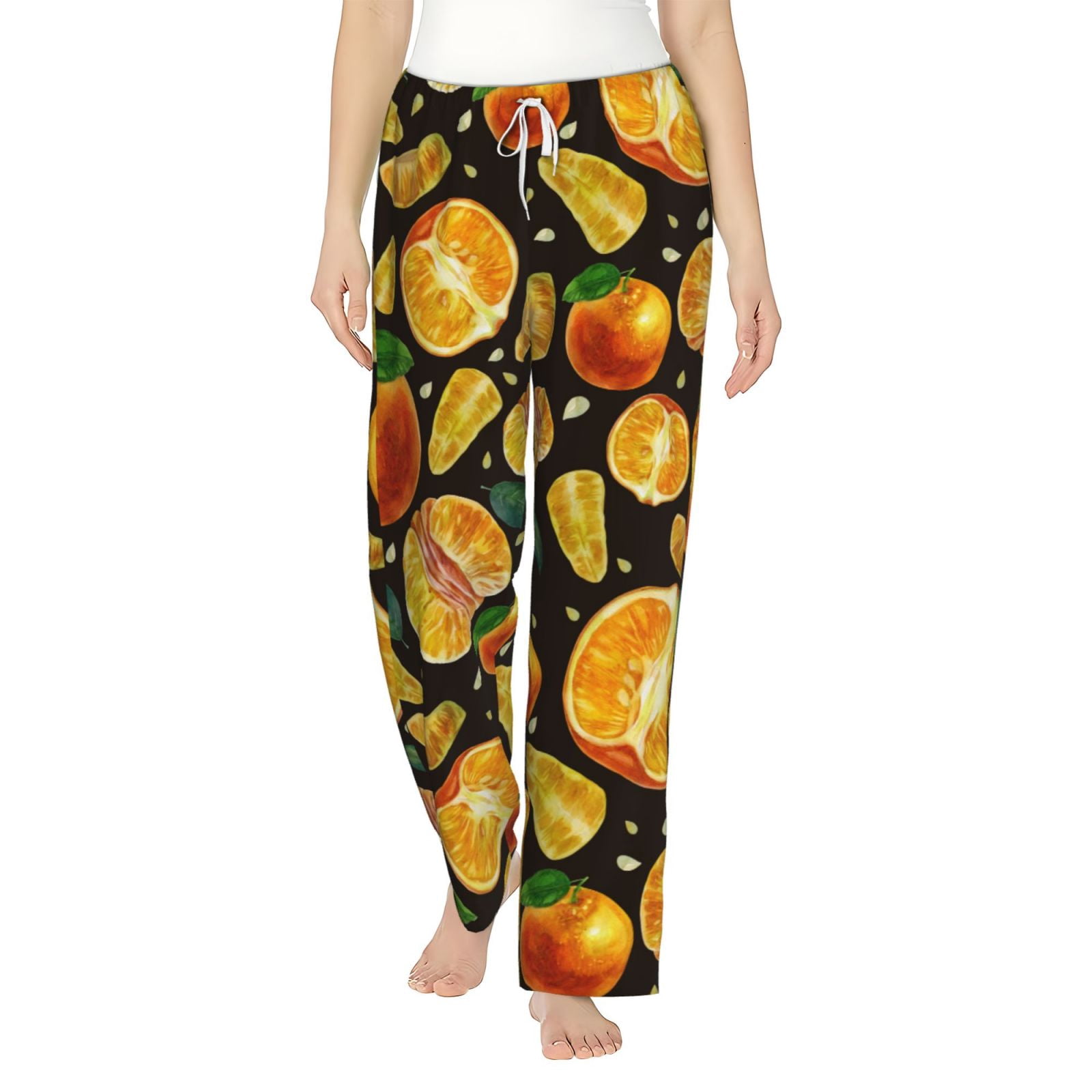 Haiem Tangerine Women's Pajama Pants Ultra Lightweight Pjs Bottoms Sleepwear Bottom Pants With ...