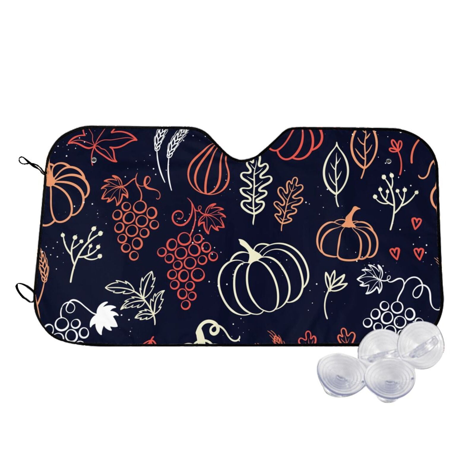 Haiem Thanksgiving Car Windshield Sun Shade - Blocks UV Rays Sun Visor ...