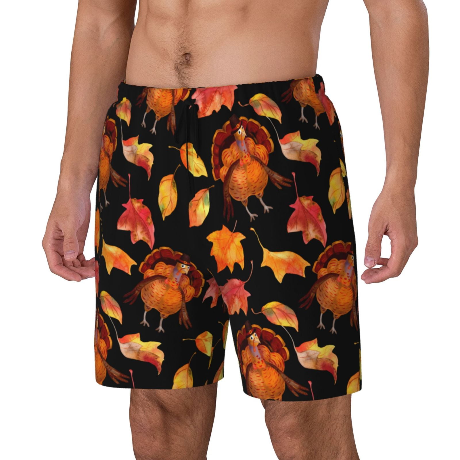Haiem Thanksgiving Turkey 1 Mens Swim Trunks with Compression Liner 2 ...