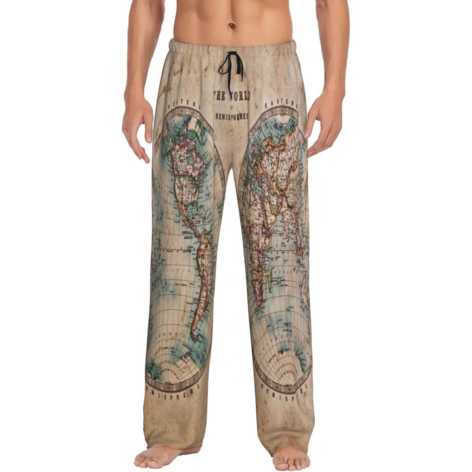 Haiem The World is Hemisphere Men's Pajama Pants Ultra Lightweight Pjs ...