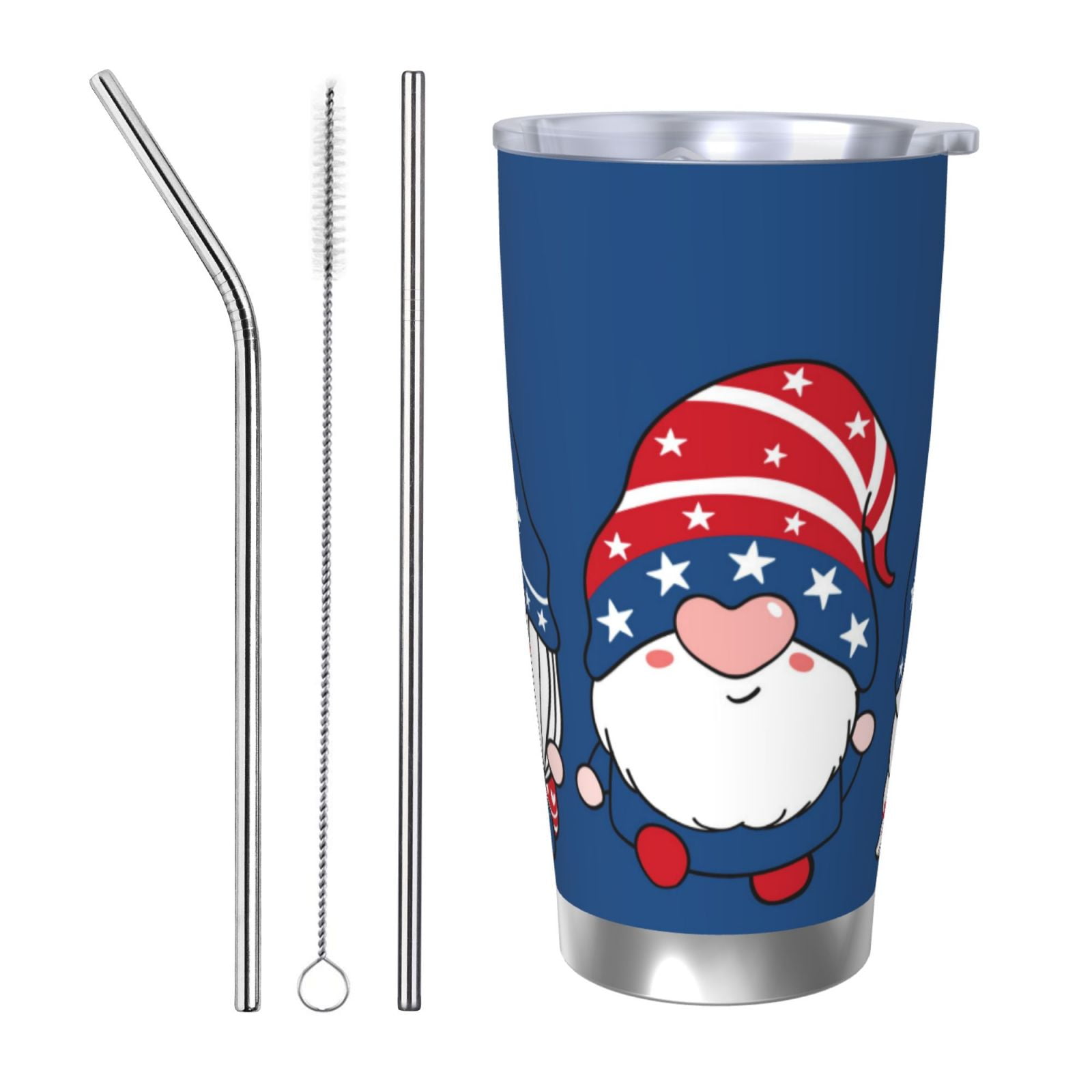 Haiem Three Gnome Independence Day Printed 20oz Straight Skinny Car ...
