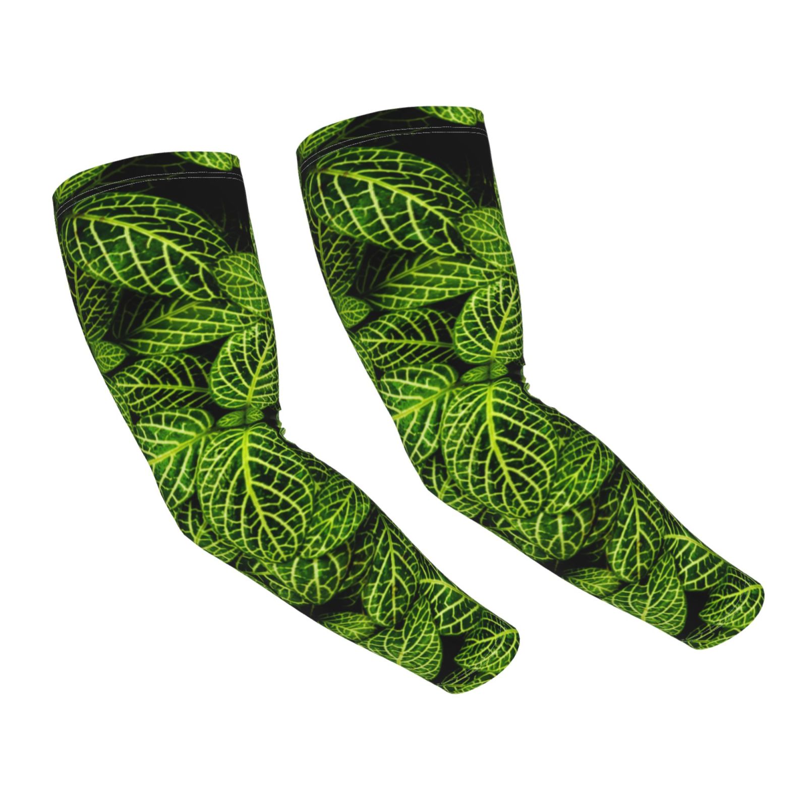 Haiem Tiny Green Fern Leaves UV Protection Cooling Arm Sleeves for Men ...