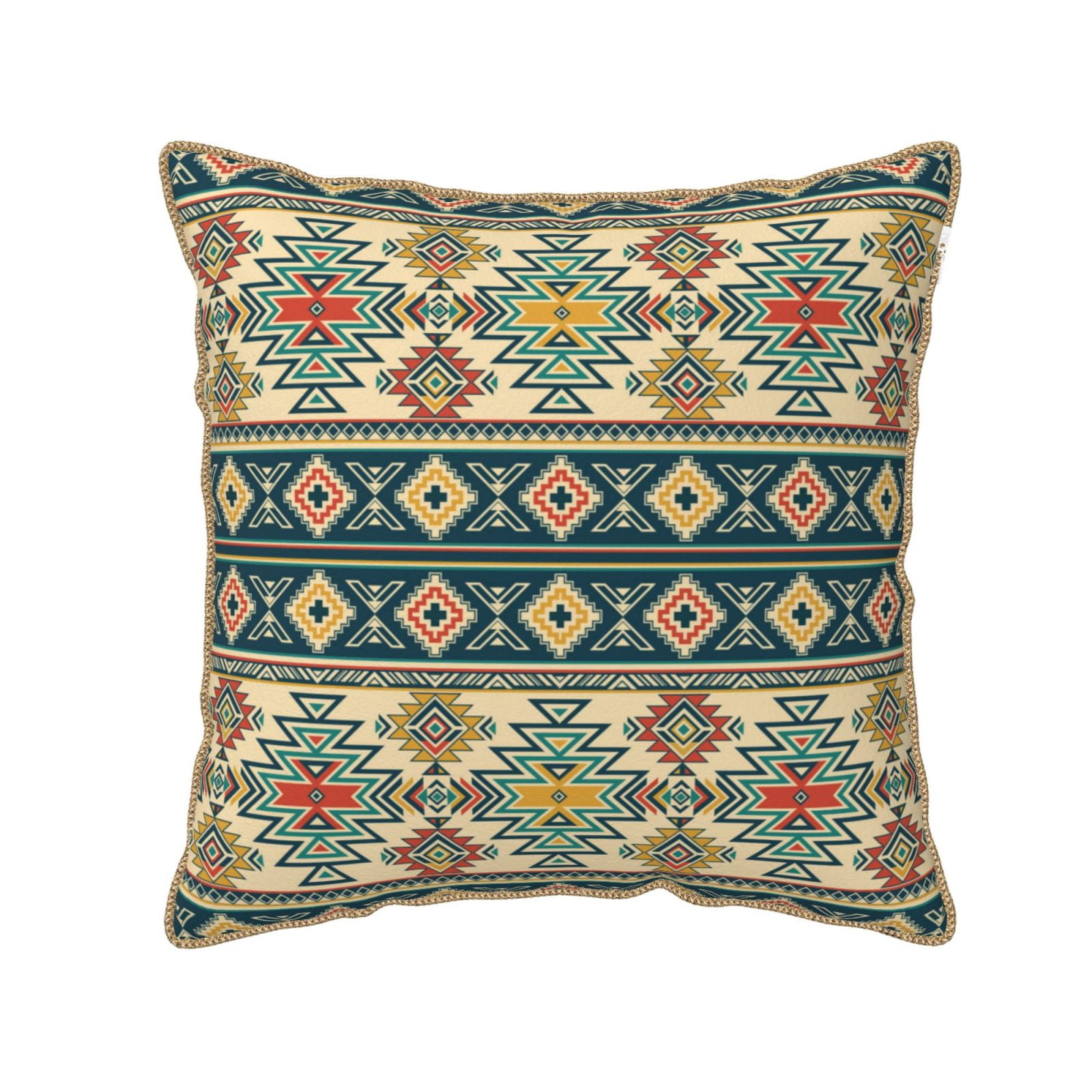 Haiem Traditional Tribal Aztec1 Print Velvet Soft Solid Decorative ...