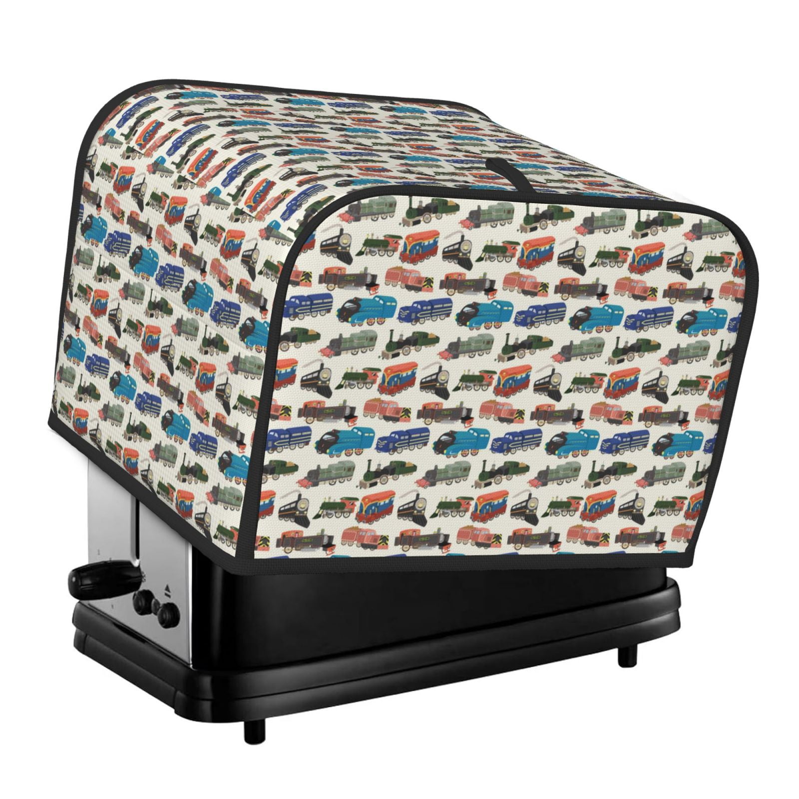 Haiem Train Print Toaster Covers 4 Slice Wide Slot,Bread Dust Cover ...
