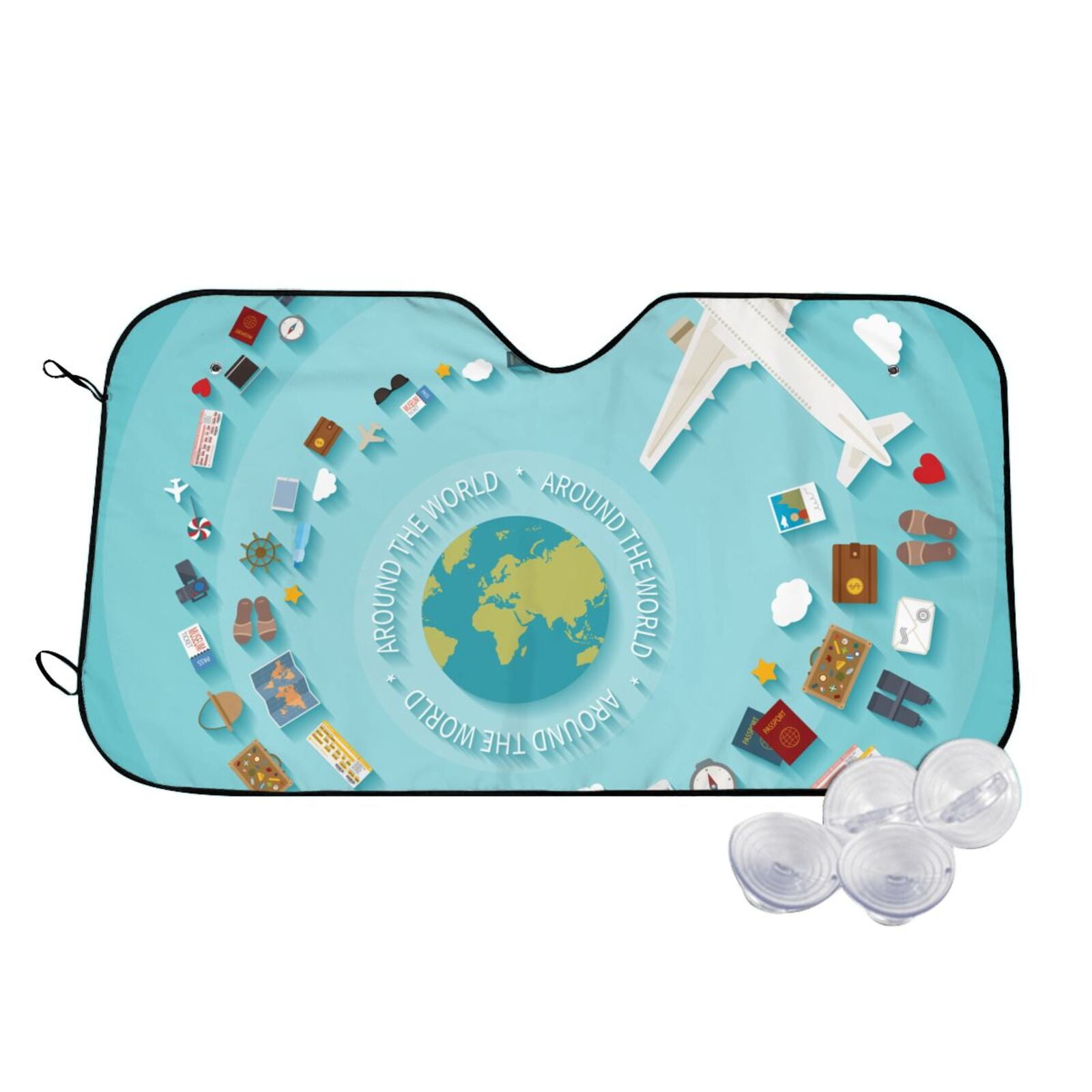 Haiem Travelling on Airplane Car Windshield Sun Shade - Blocks UV Rays ...