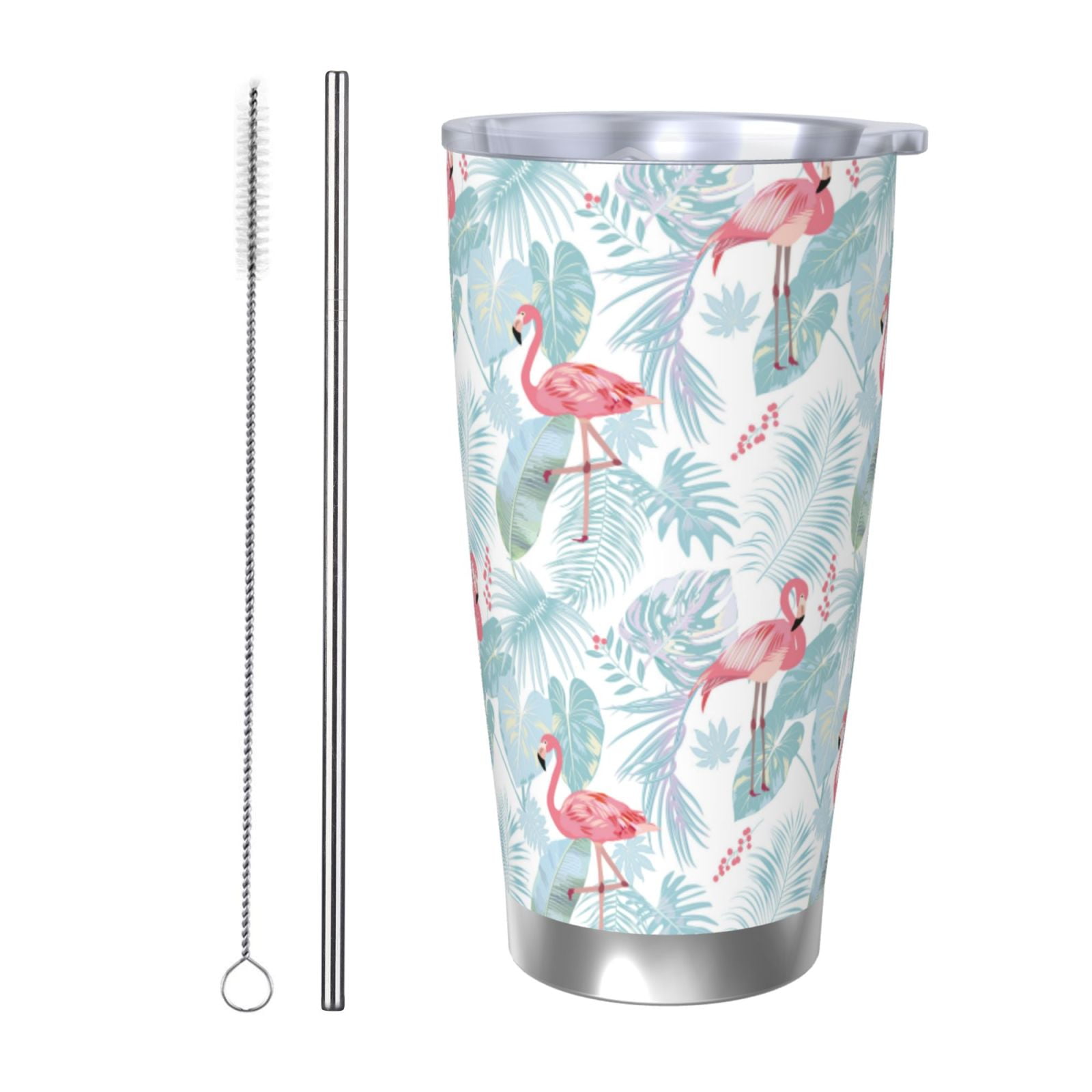 Haiem Tropical Flamingo Printed 20oz Straight Skinny Car Cups With ...