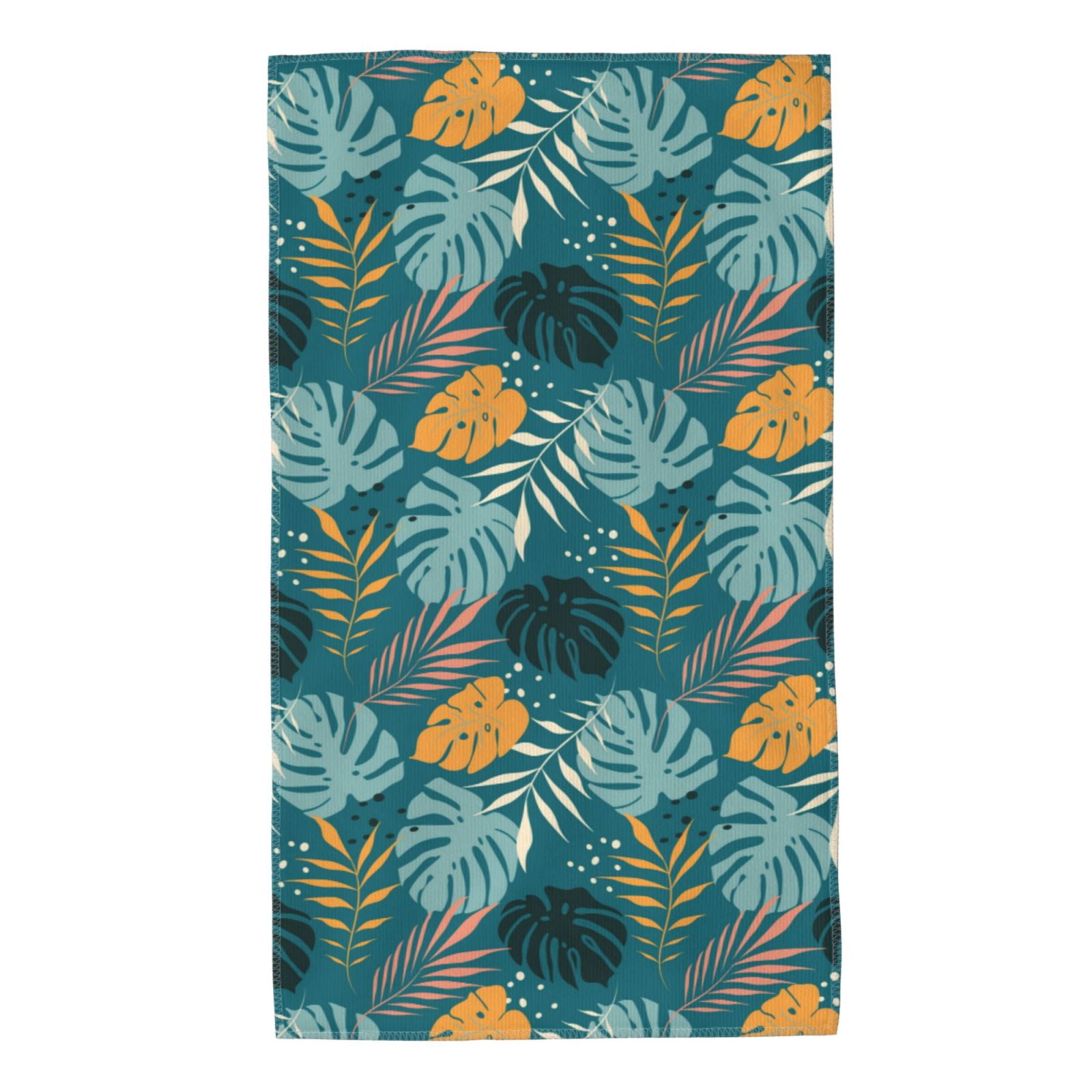 Haiem Tropical Leaves Printed Premium 27.5x16 Inch Microfiber Towel ...