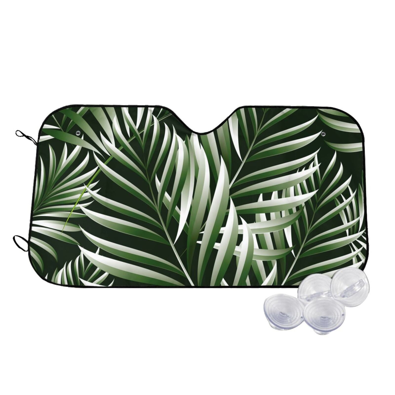 Haiem Tropical Palm Leaves1 Car Windshield Sun Shade - Blocks UV Rays ...