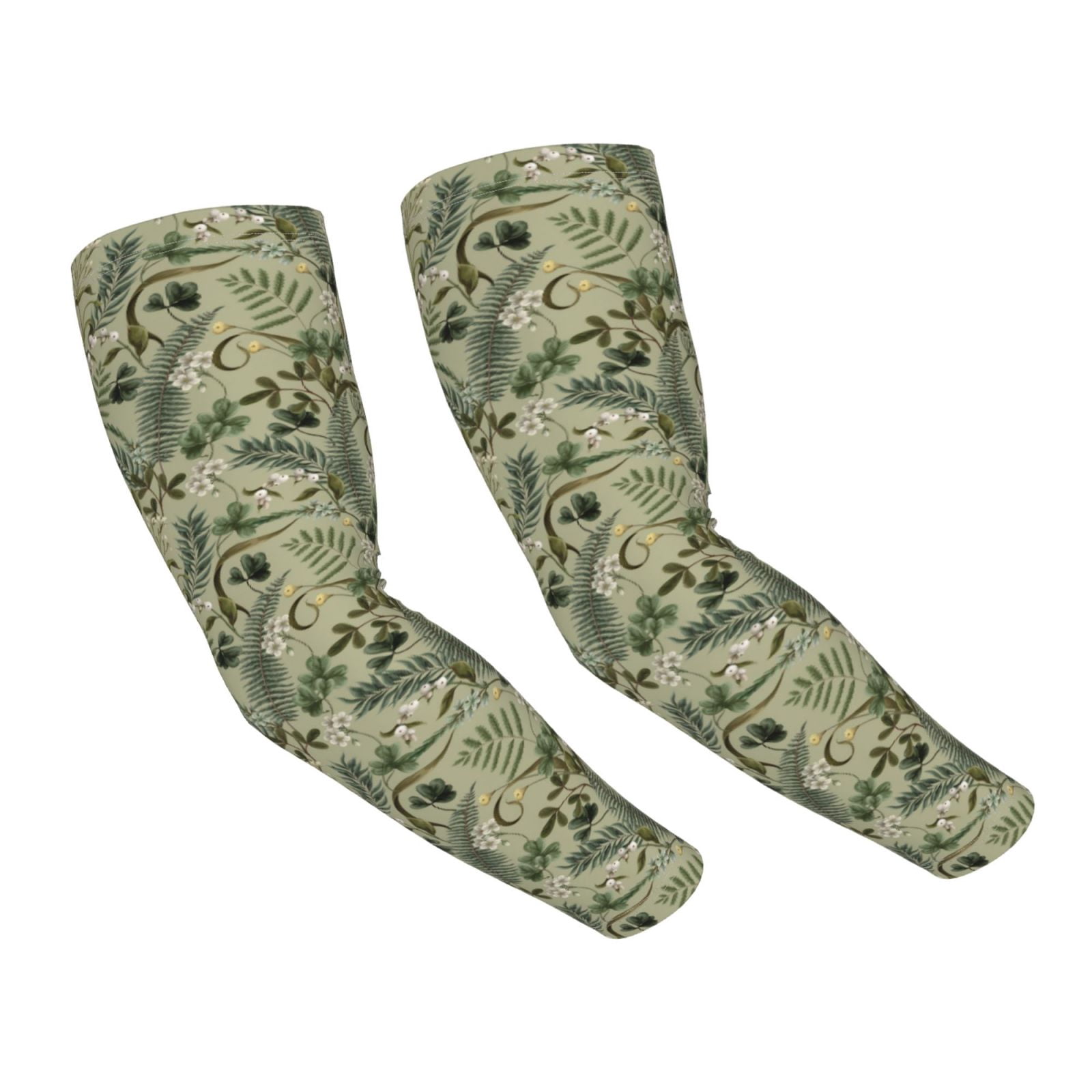 Haiem Tropical Plants Green UV Protection Cooling Arm Sleeves for Men ...