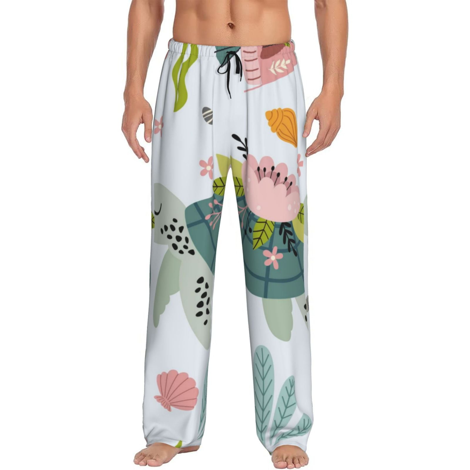 Haiem Turtle and Sea Life Men's Pajama Pants Ultra Lightweight Pjs ...