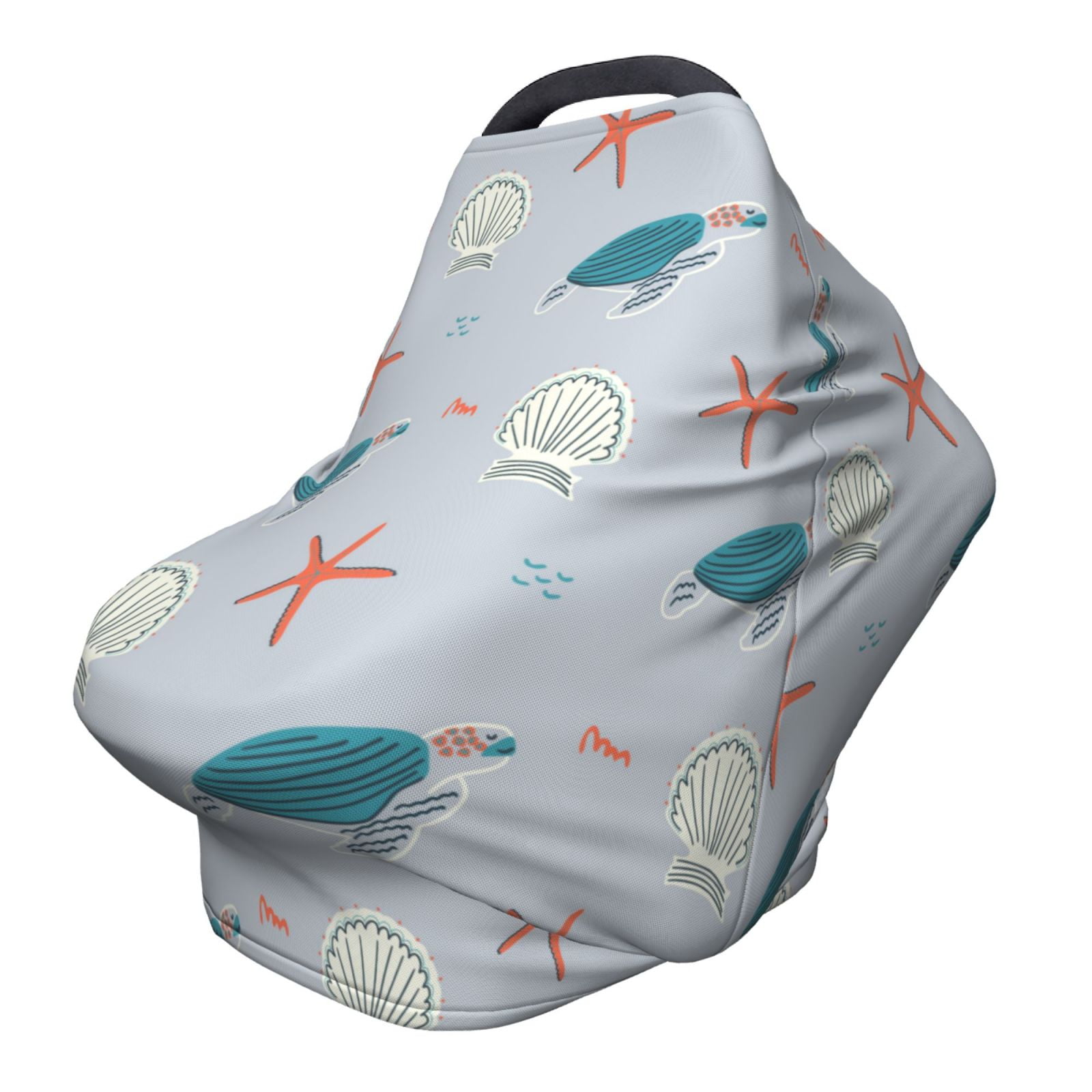 Haiem Turtles And Shells Baby Nursing Cover & Nursing Poncho - Multi ...