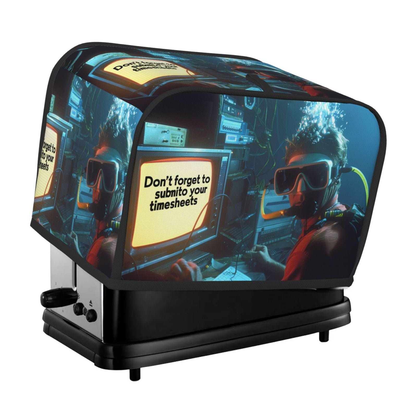 Haiem Underwater Office Diver Print Toaster Covers 2 Slice Wide Slot ...