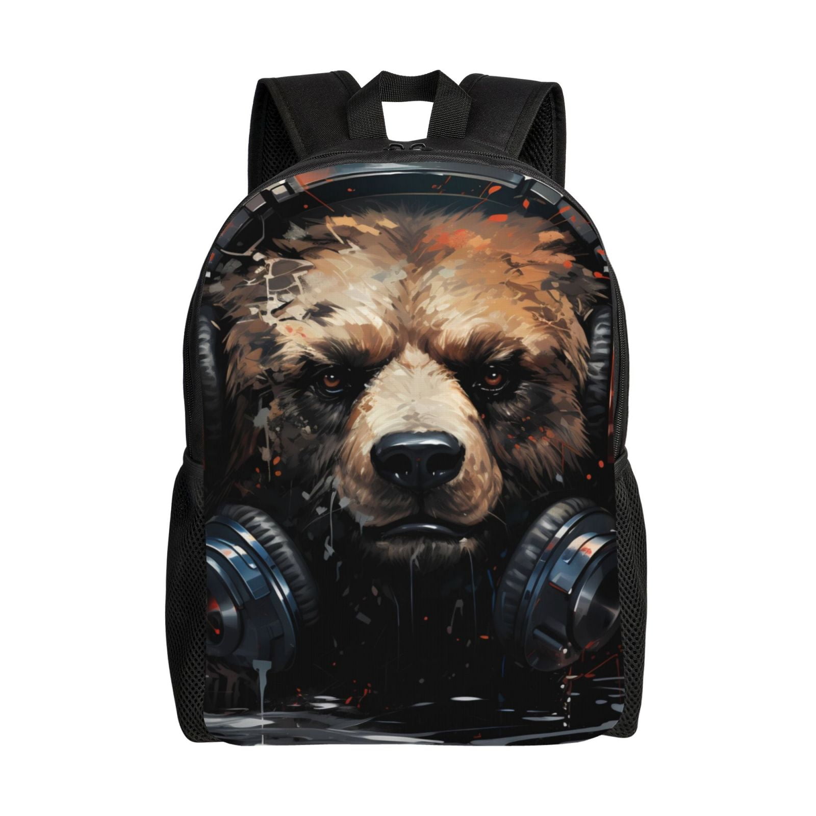 Haiem Urban Bear With Headphones Backpack - Stylish and Durable 15-inch ...