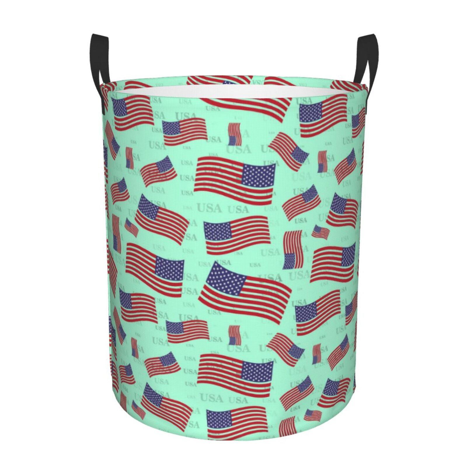 Haiem Usa Flag Laundry Basket, Laundry Hamper, Collapsible Laundry ...