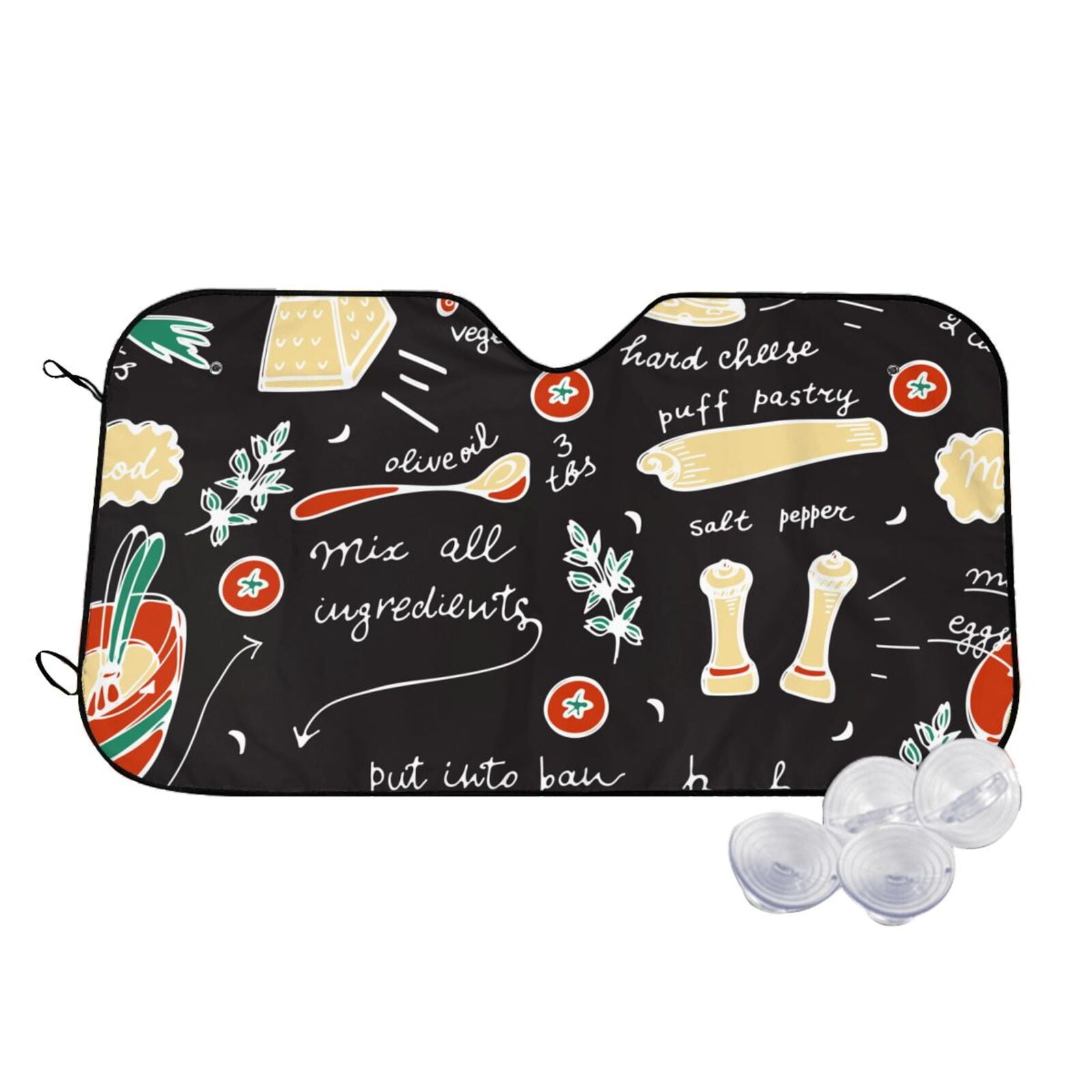 Haiem Vegetable Quiche Car Windshield Sun Shade - Blocks UV Rays Sun ...
