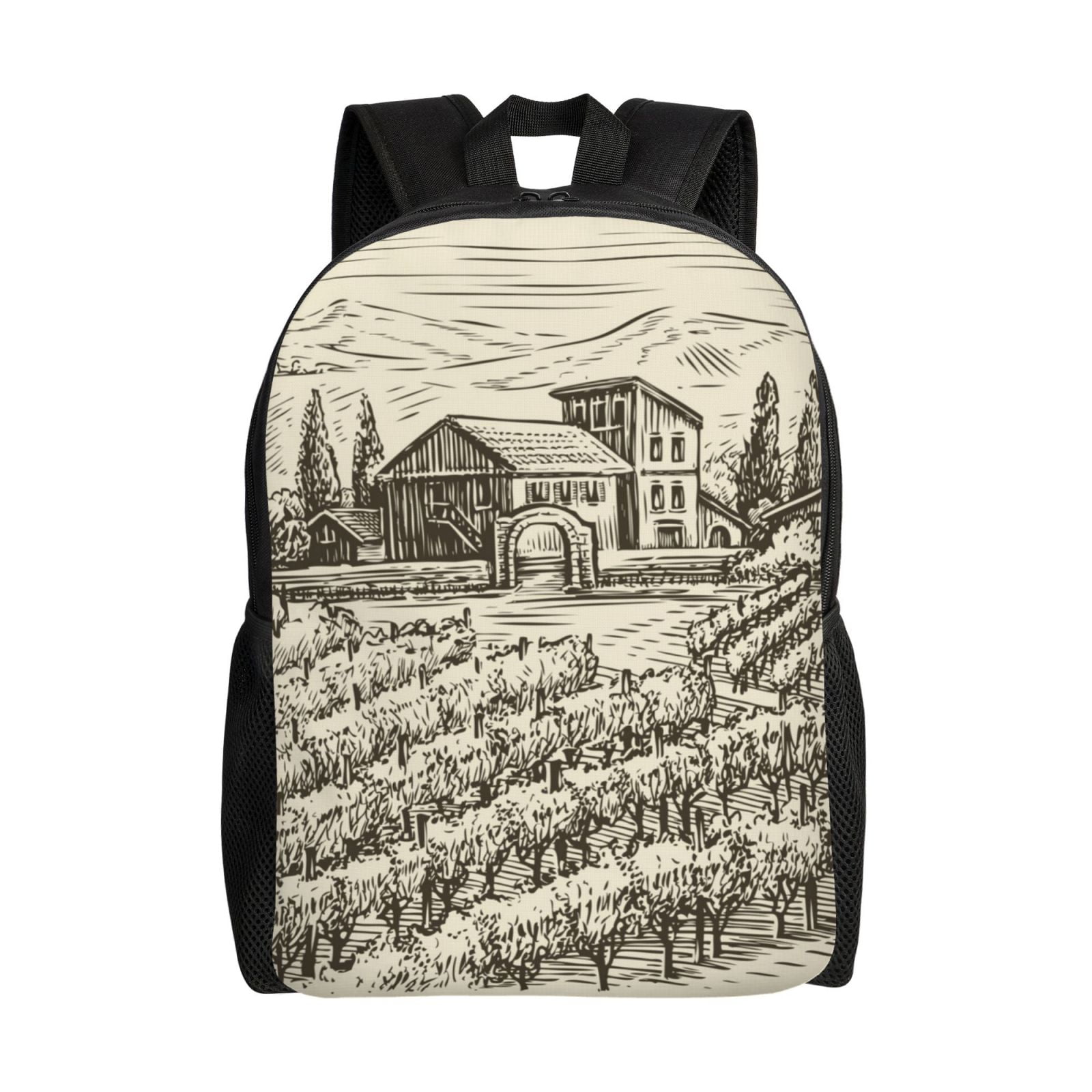 Haiem Vineyard Landscape Backpack - Stylish and Durable 15-inch Laptop ...