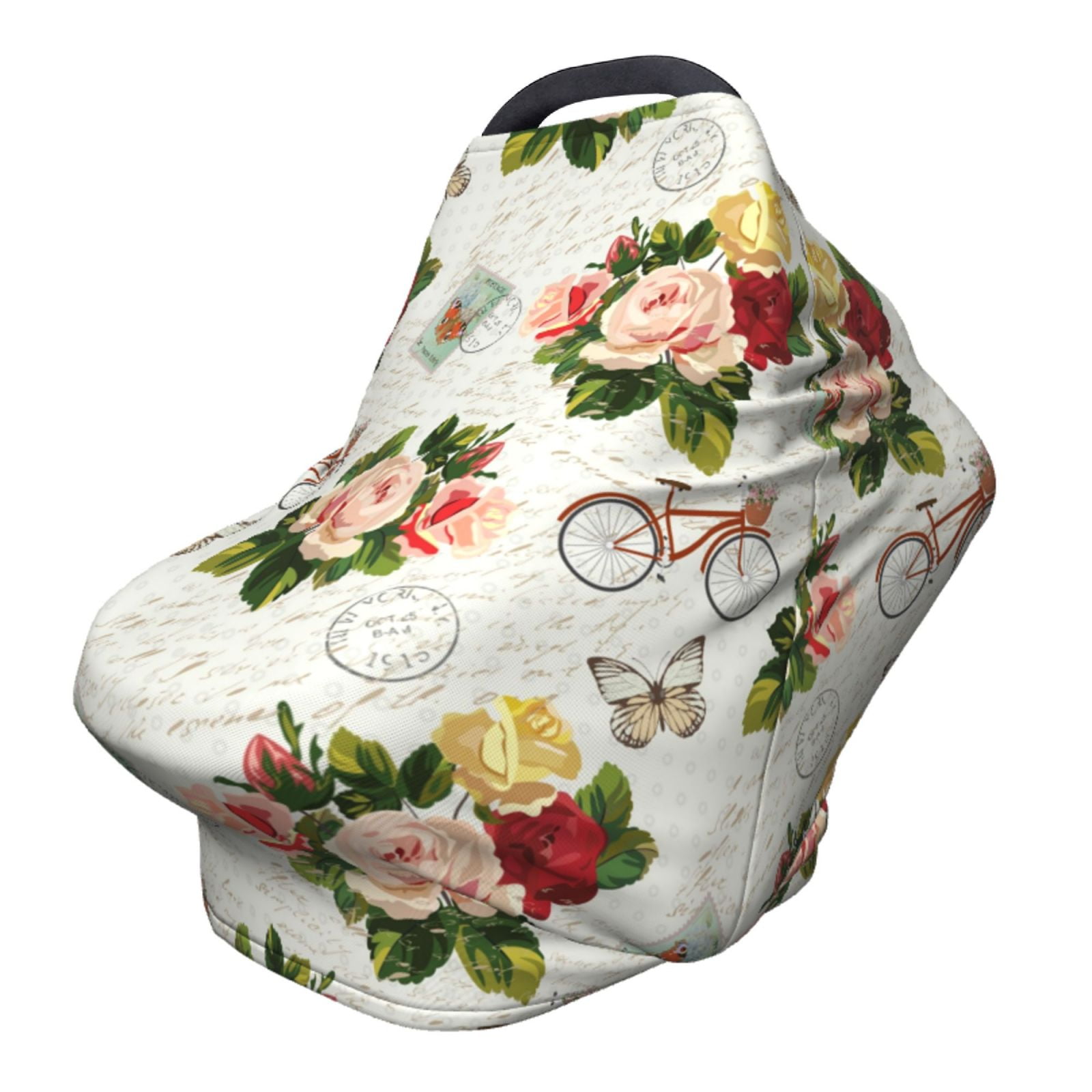 Haiem Vintage Bike Flower Butterfly Baby Nursing Cover & Nursing Poncho ...