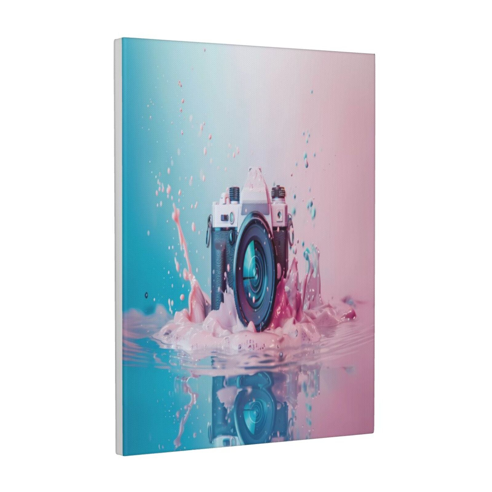 Haiem Vintage Camera Splash Art Print 30x40in Canvas Decorative Picture ...