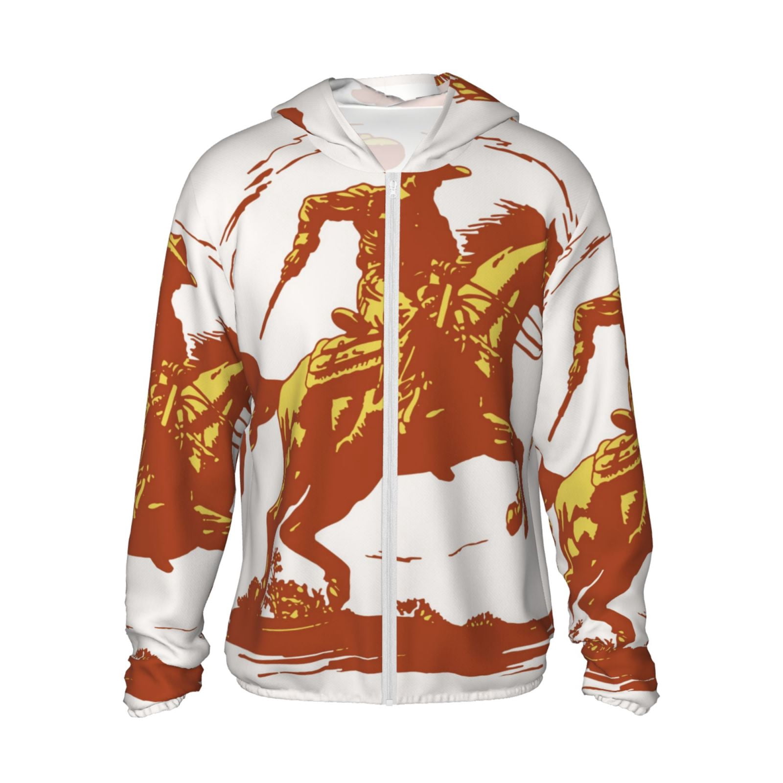 Haiem Vintage Cowboy On A Bronco Horse UPF 50+ Fishing Shirts for Men ...