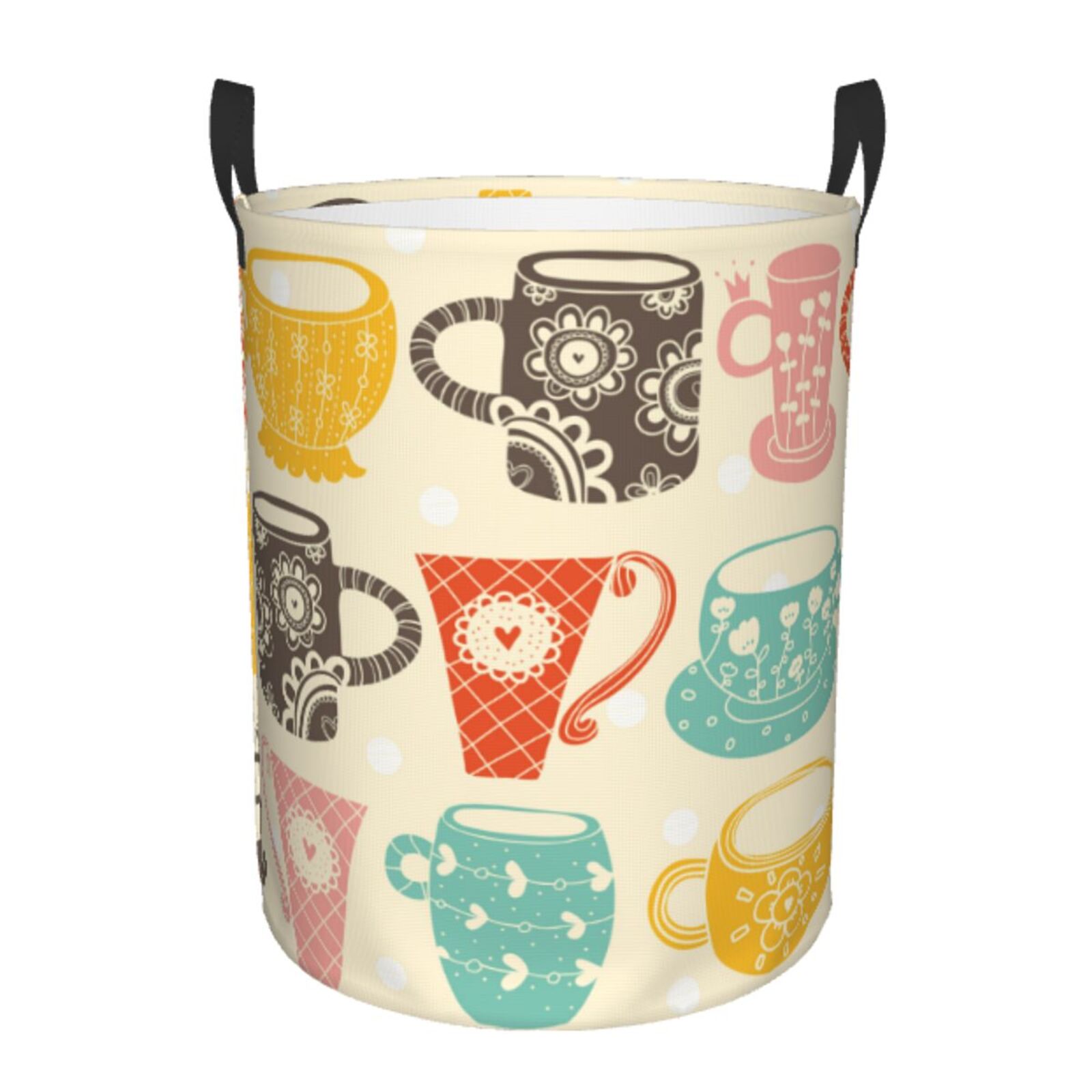 Haiem Vintage Cup Leather Dirty Clothes Laundry Basket,Sturdy ...