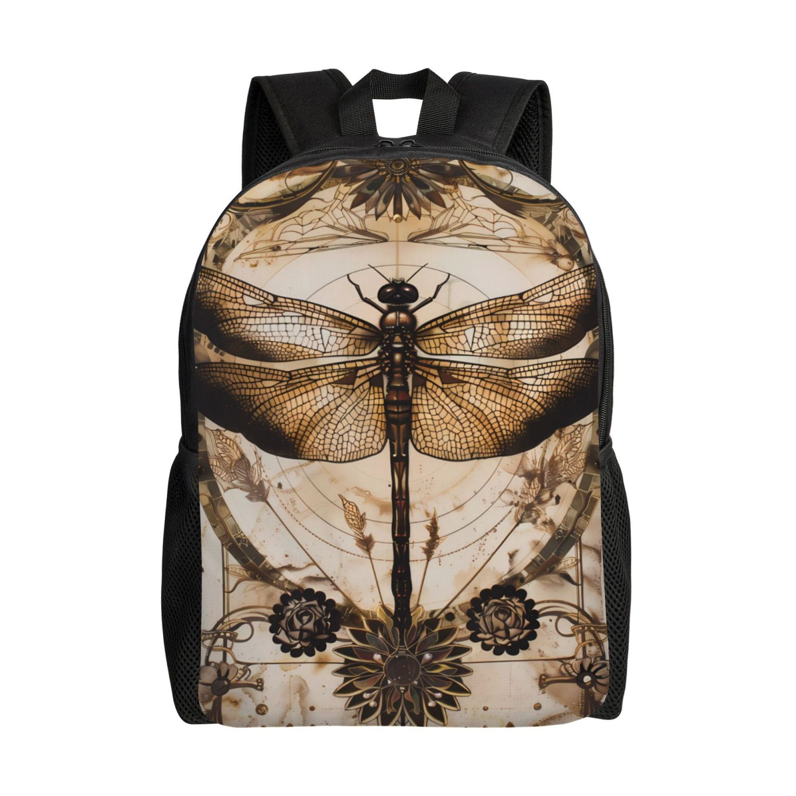 Haiem Vintage Dragonfly Artwork Backpack - Stylish and Durable 15-inch ...