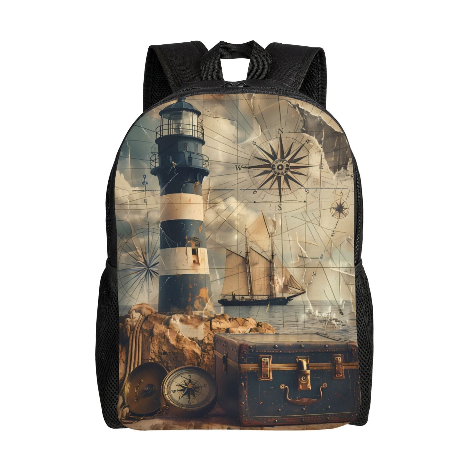 Haiem Vintage Nautical Lighthouse Backpack - Stylish and Durable 15 ...