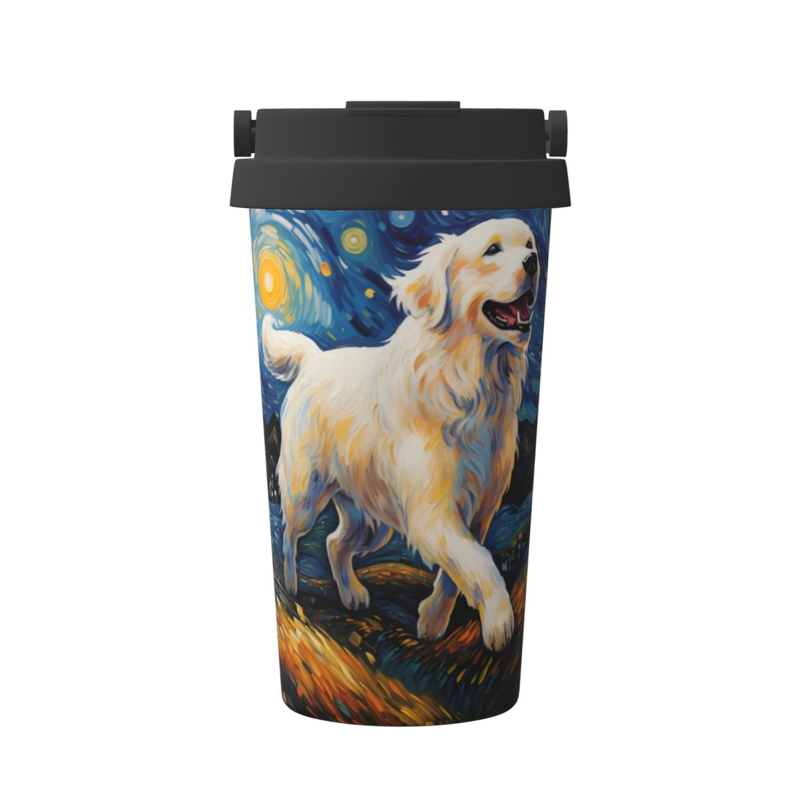 Haiem Vintage Starry Sky Labrador Printed Stainless Steel Vacuum ...