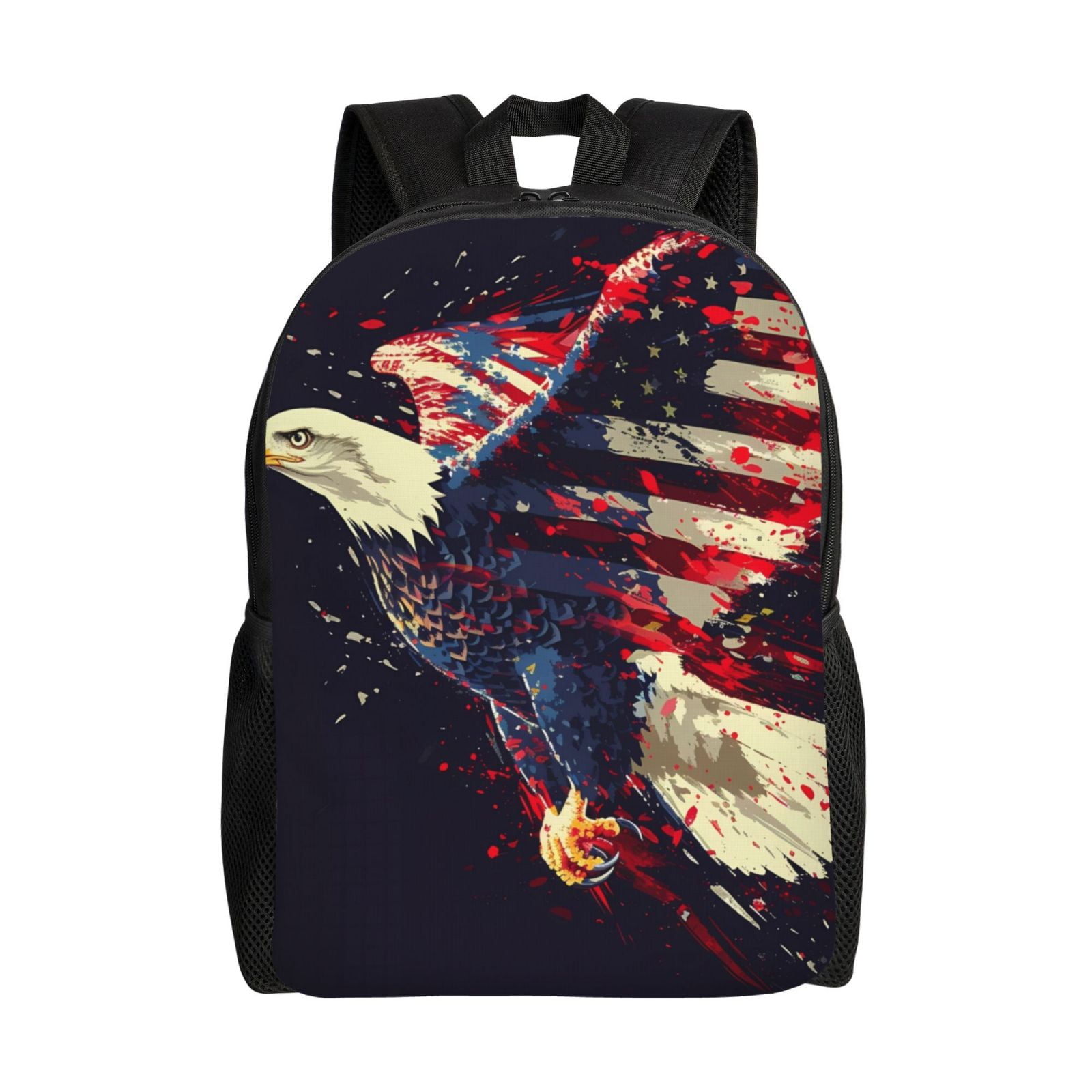 Haiem Watercolor Bald Eagle Backpack - Stylish and Durable 15-inch ...