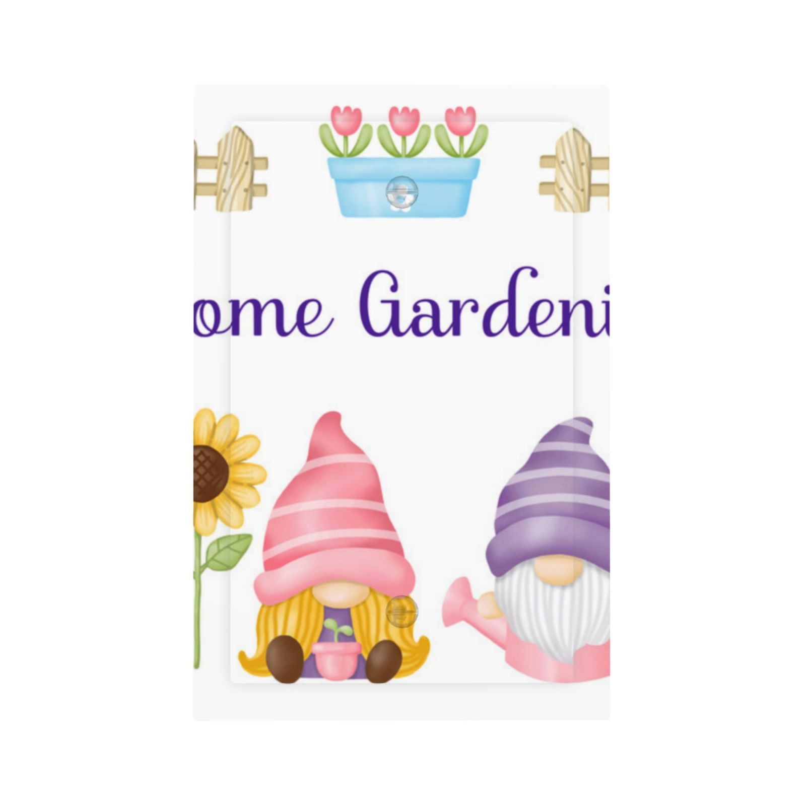 Haiem Watercolor Gnome Garden Pattern Decorative Wall Plates, 1-Gang 5. ...