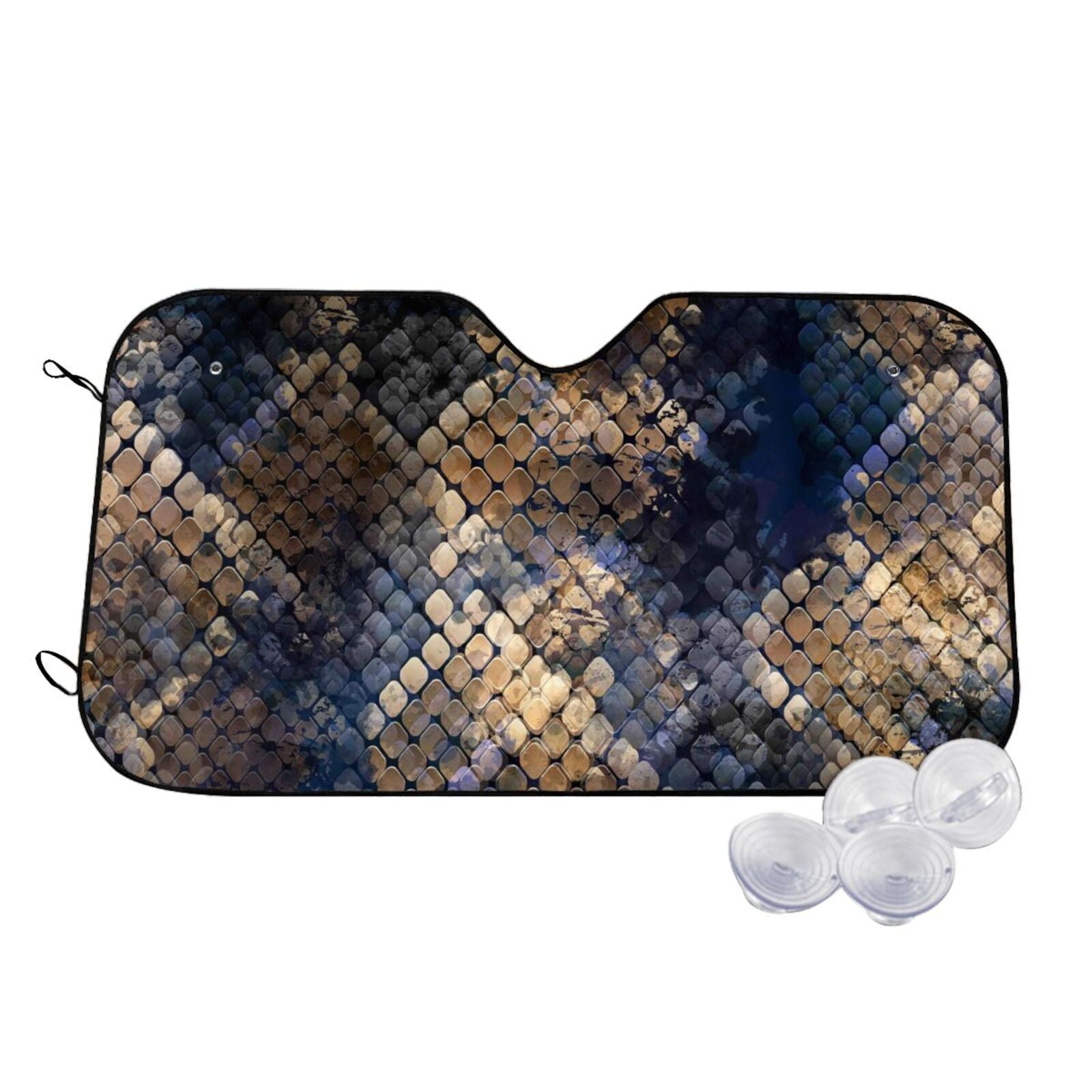 Haiem Watercolor Snake Skin Car Windshield Sun Shade - Blocks UV Rays ...