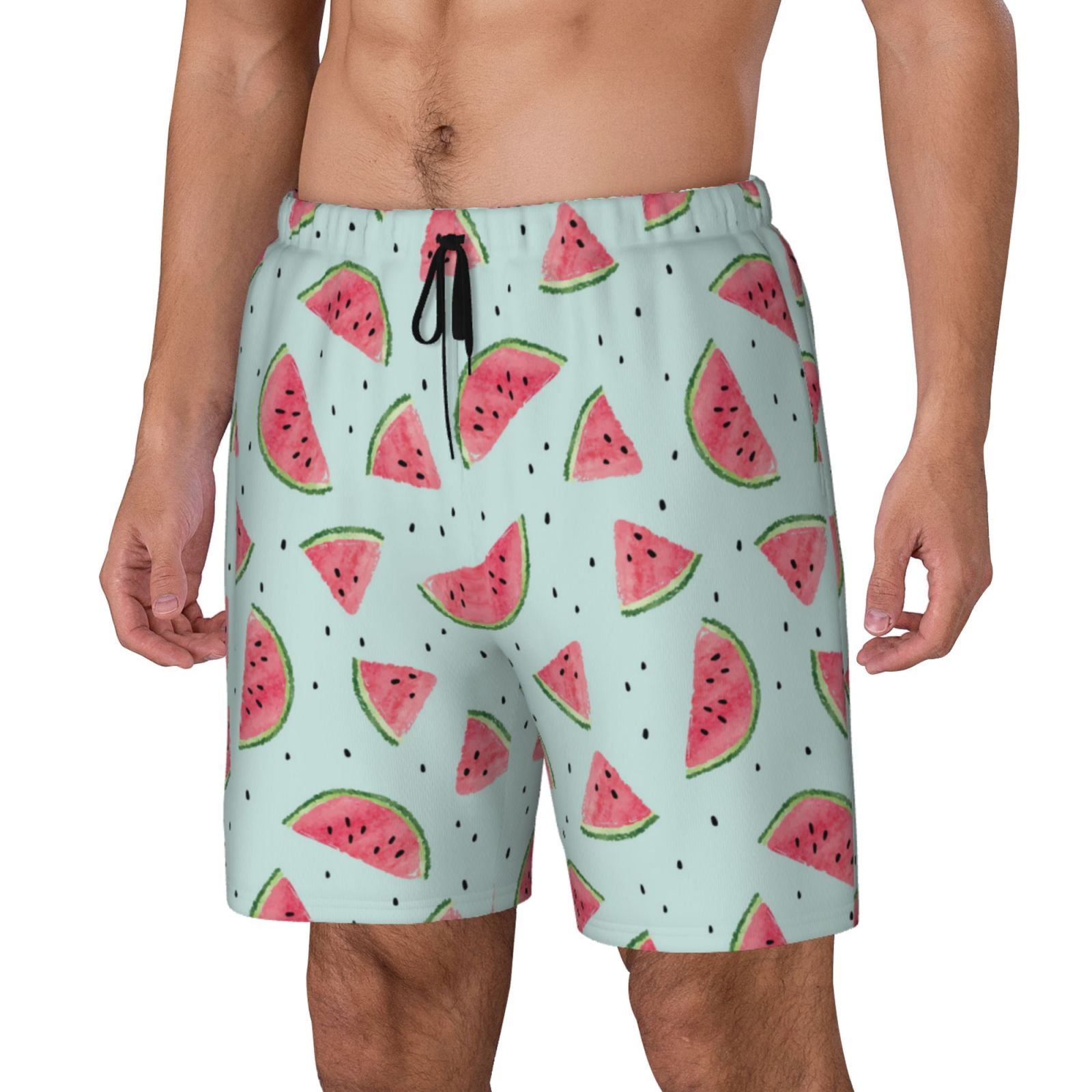 Haiem Watermelon Mens Swim Trunks with Compression Liner 2 in 1 ...