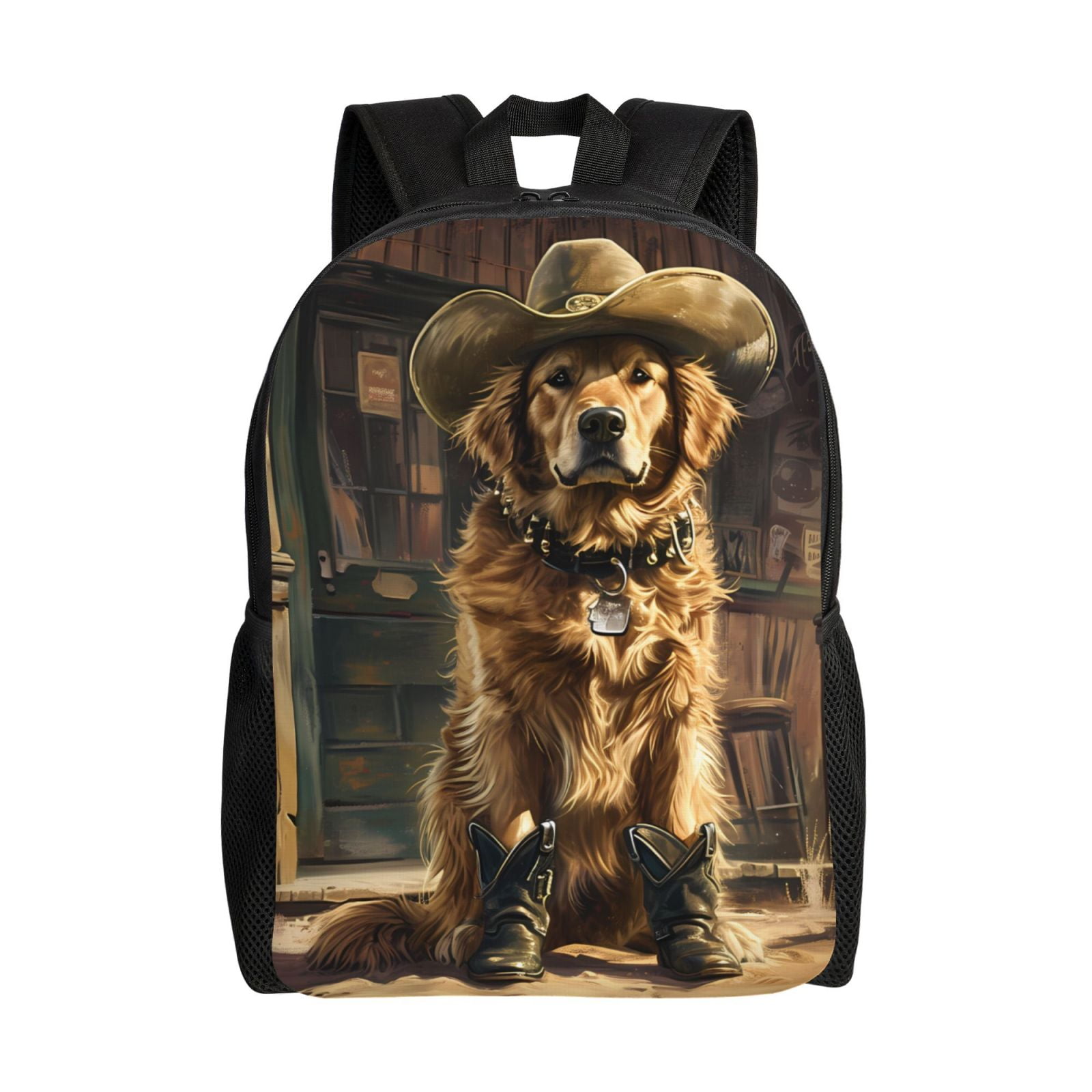 Haiem Western Cowboy Golden Retriever Backpack - Stylish and Durable 15 ...