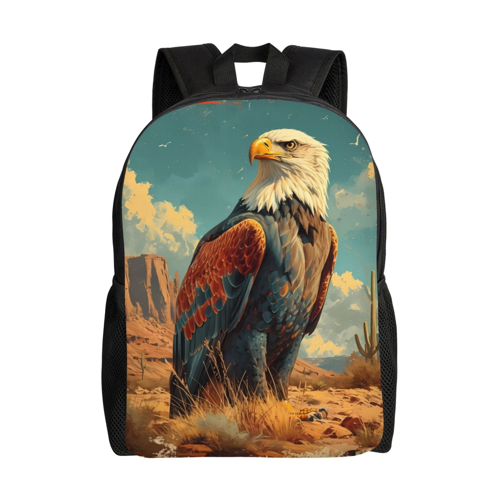 Haiem Western Desert Cactus Bald Eagle Backpack - Stylish and Durable ...