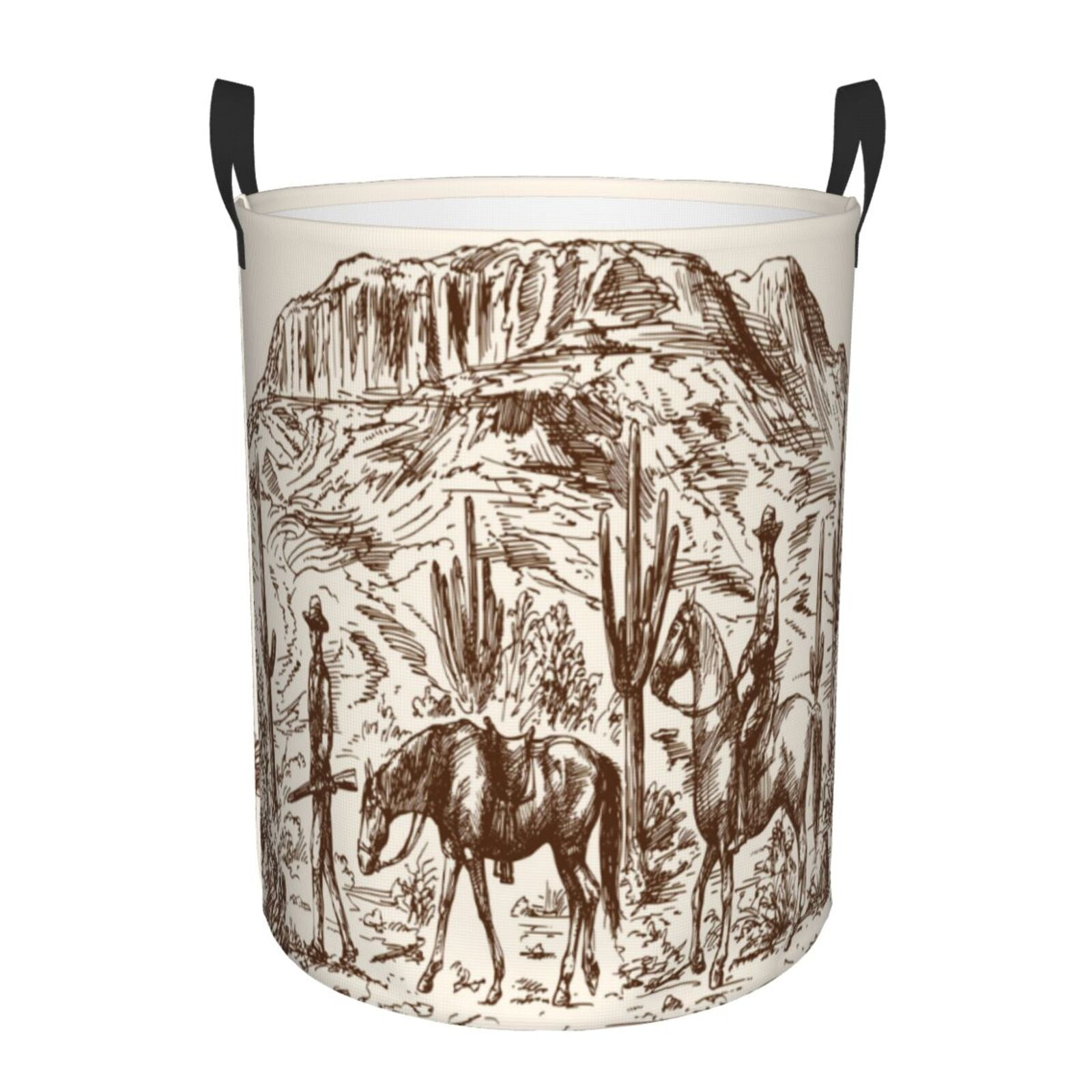 Haiem Western Desert Cowboys2 Leather Dirty Clothes Laundry Basket ...