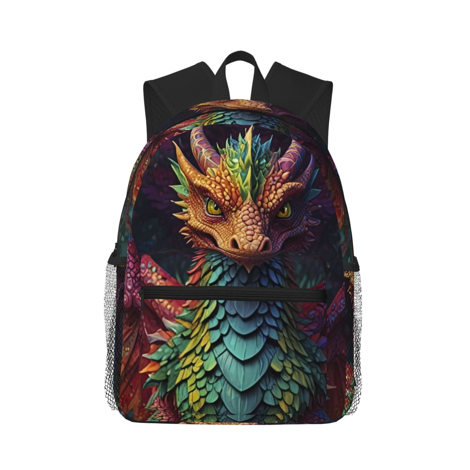 Haiem Whimsical Dragon Color Cool Lightweight Backpack for School ...