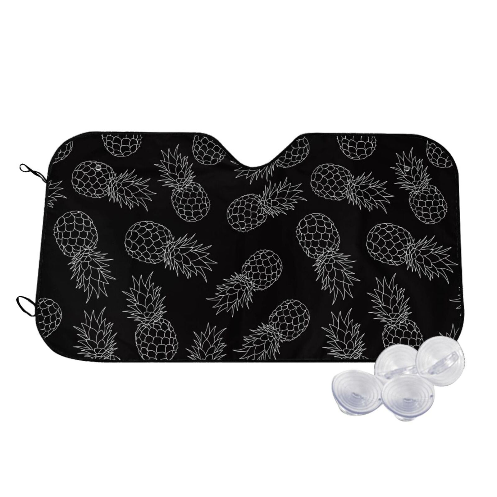 Haiem White Pineapples Car Windshield Sun Shade - Blocks UV Rays Sun ...