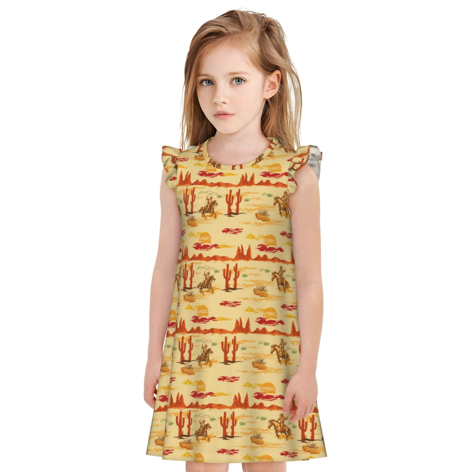 Haiem Wild West Colorful Printed Girls Nightgowns Sleepwear Short ...
