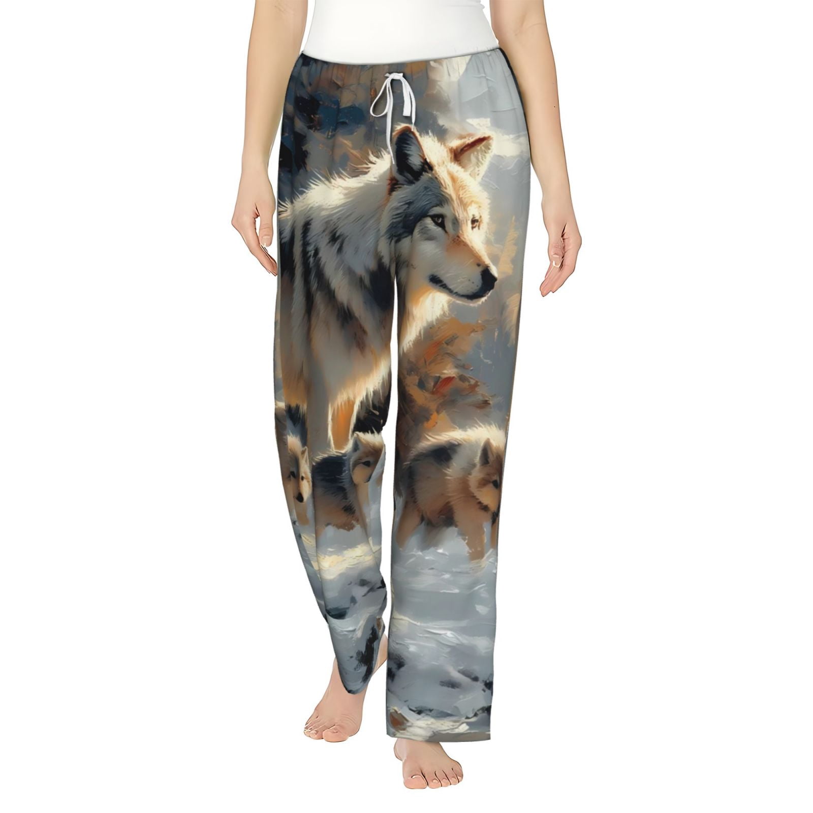 Haiem Wolf Family Winter Wonderland Women's Pajama Pants Ultra ...