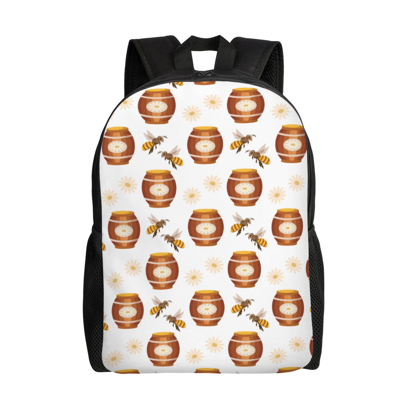 Haiem Wooden Barrels With Honey Backpack - Stylish and Durable 15-inch ...