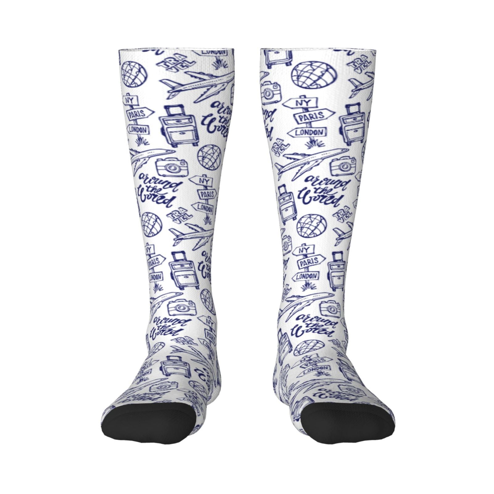 Haiem World Travel2 Socks, Funny Novelty Crazy Design Cotton Socks ...