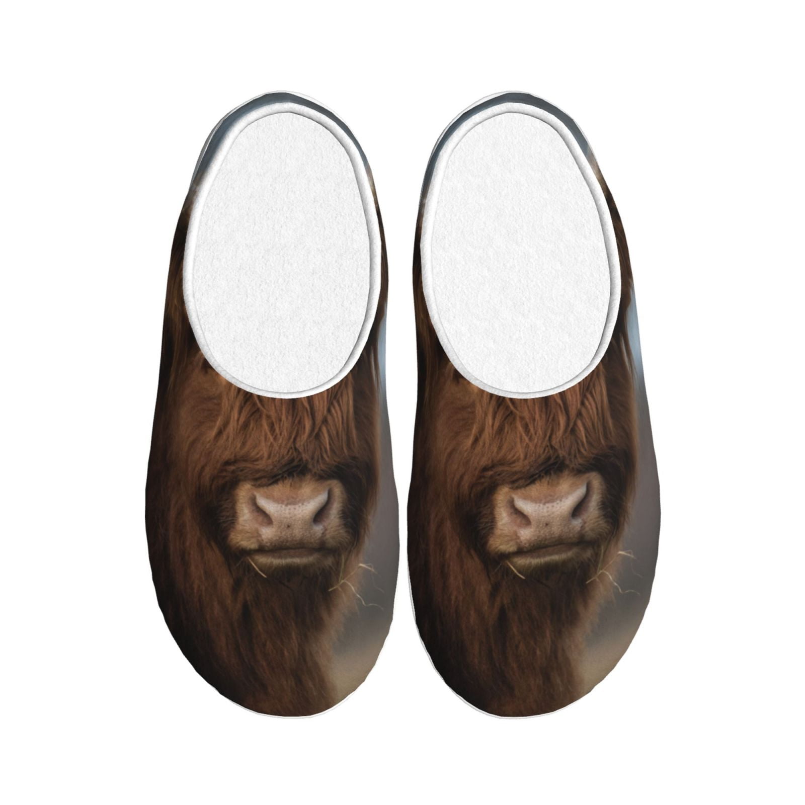 Haiem Yak Print Women's Fuzzy Memory Foam House Slipper Cozy Home ...