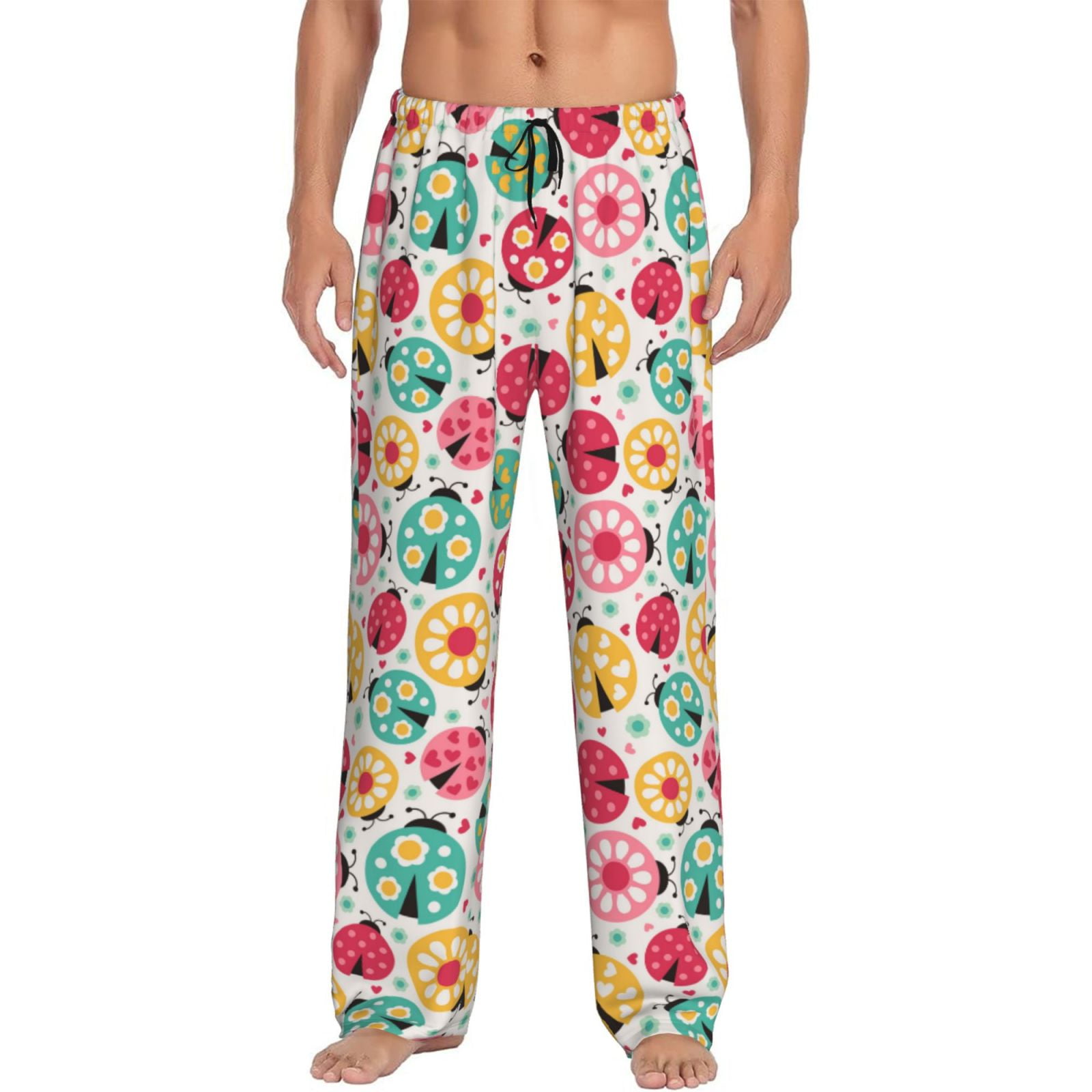 Haiem cartoon ladybird Pattern Men's Pajama Pants Ultra Lightweight Pjs ...